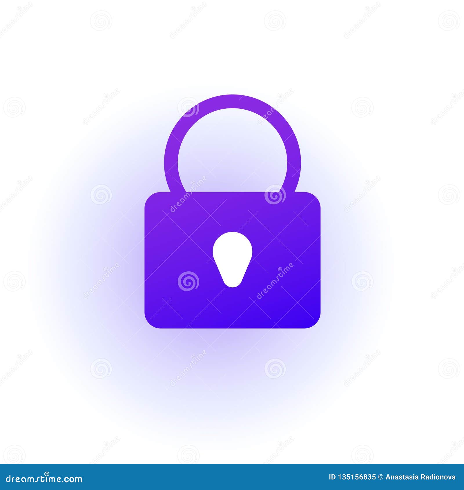 Web Icon. Padlock. Sign Lock. Purple Gradient. Stock Vector ...