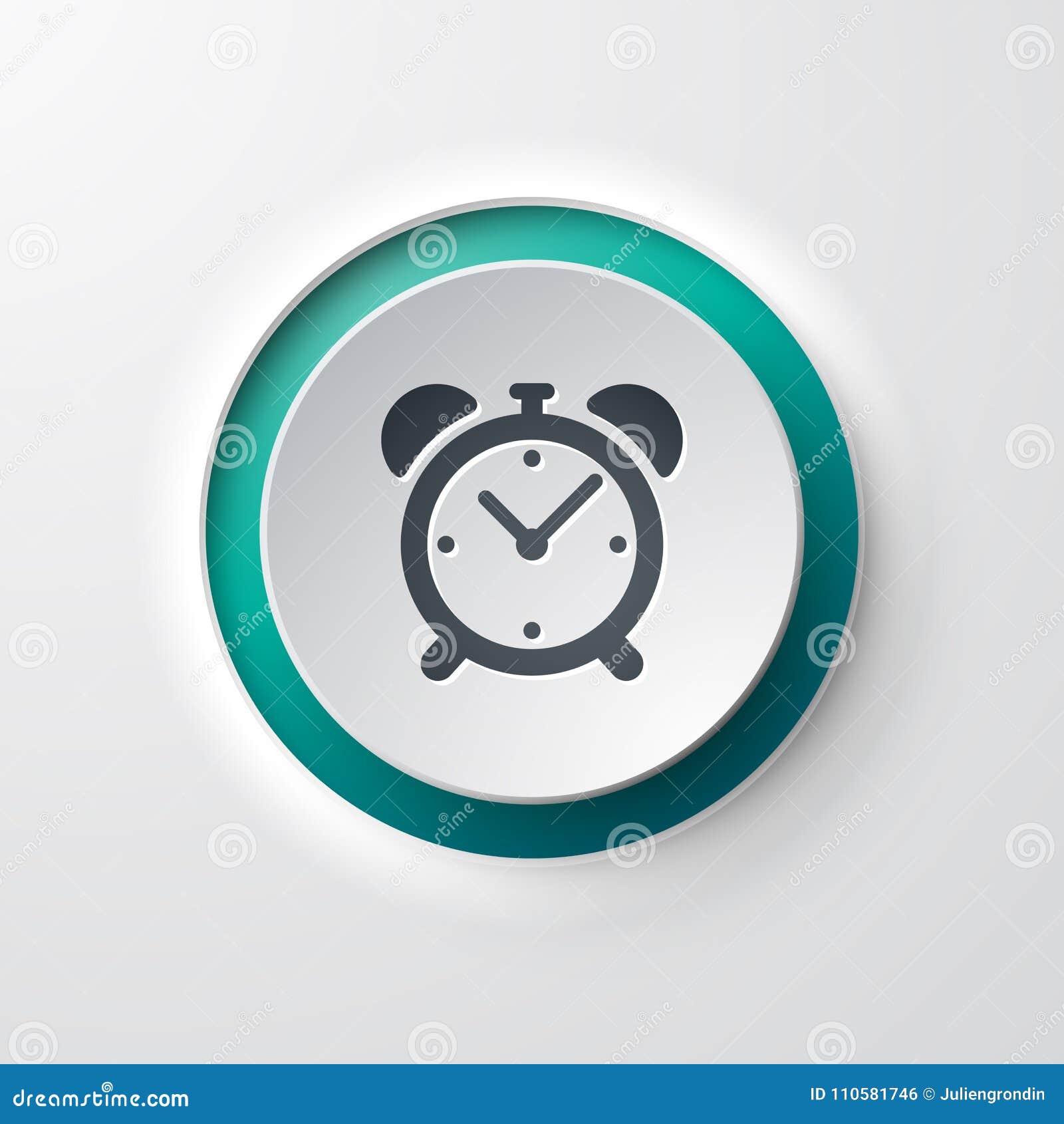 Web Icon Push-button Alarm Clock Stock Illustration - Illustration of ...