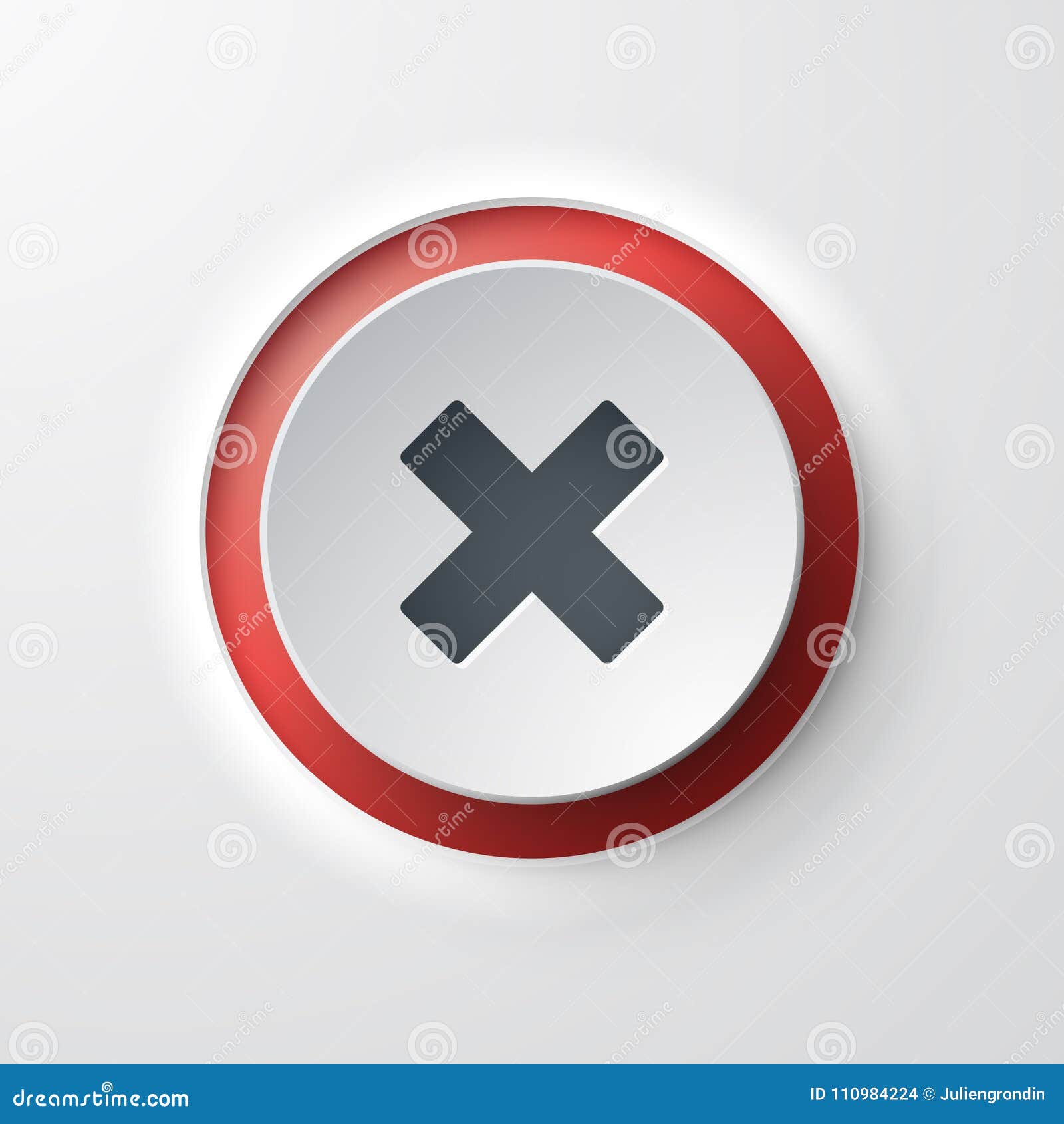 Web Icon Push-button Cross Cancel Stock Illustration - Illustration of ...