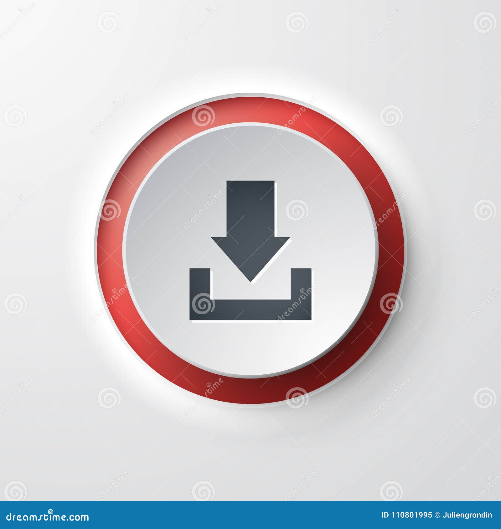 Web Button PDF Download - Vector Illustration - Isolated On White ...