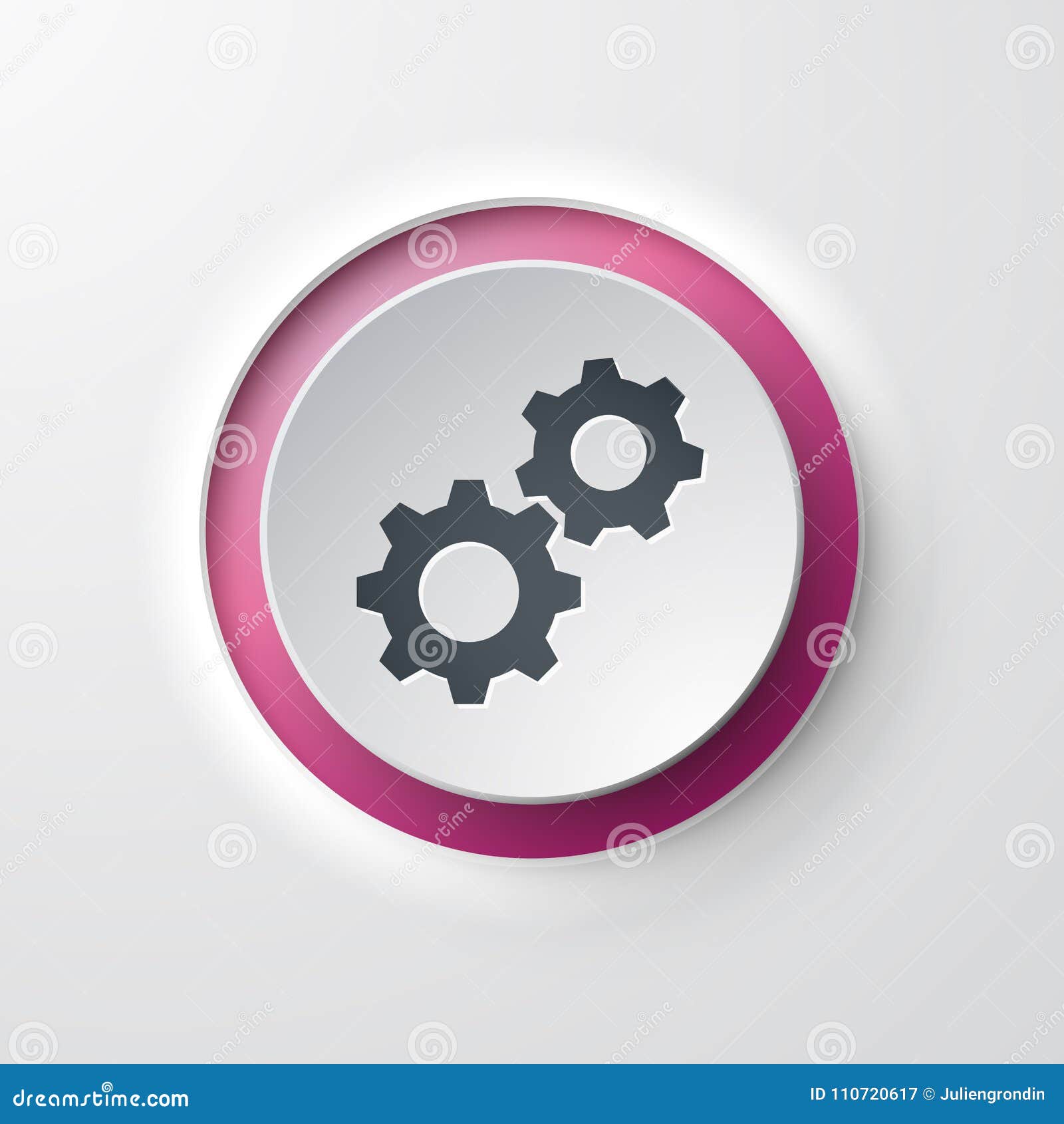 Web Icon Push Button Flow Chart Royalty-Free Cartoon | CartoonDealer ...