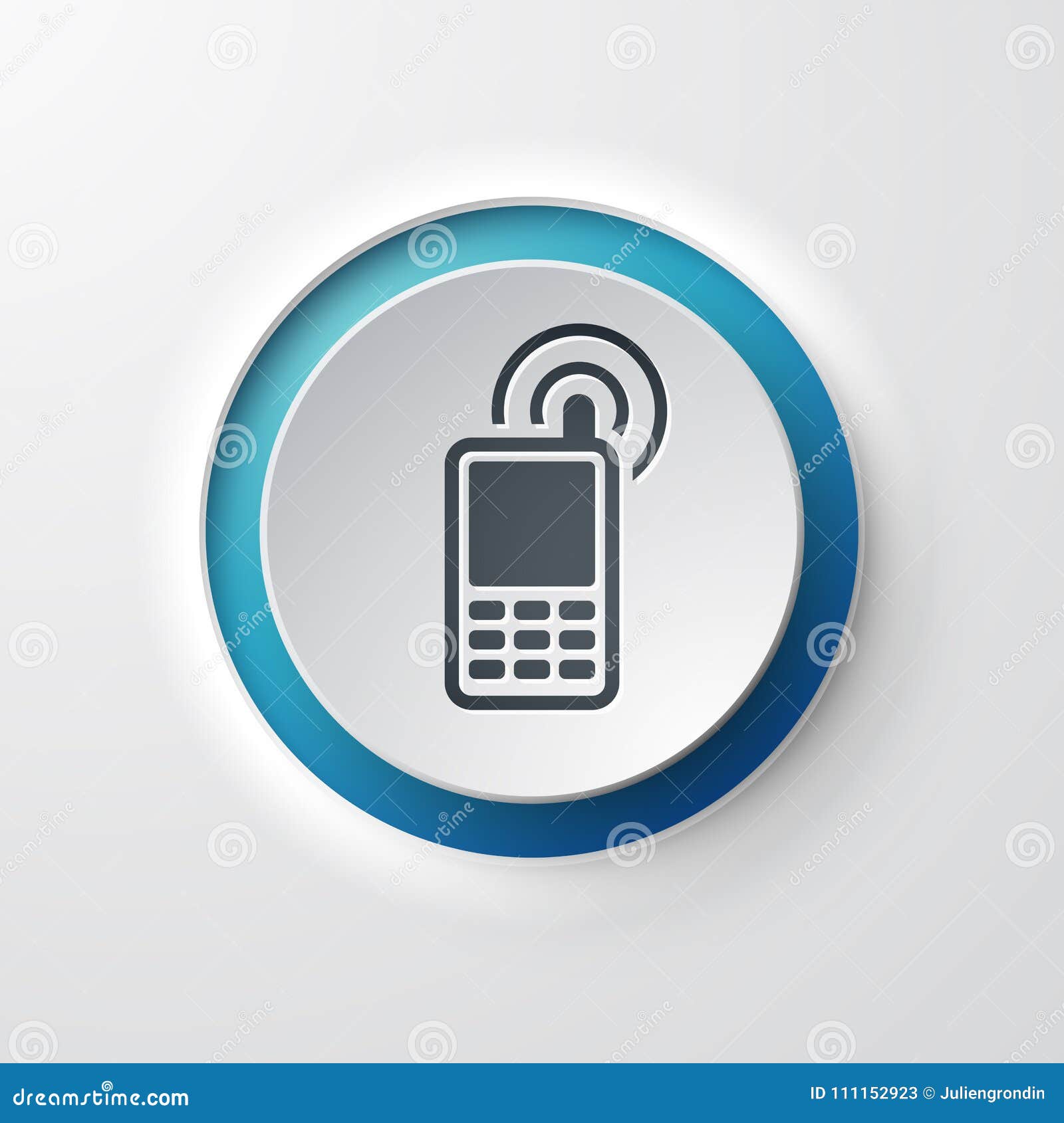 Web Icon Push Button Mobile Phone Contact Stock Illustration ...