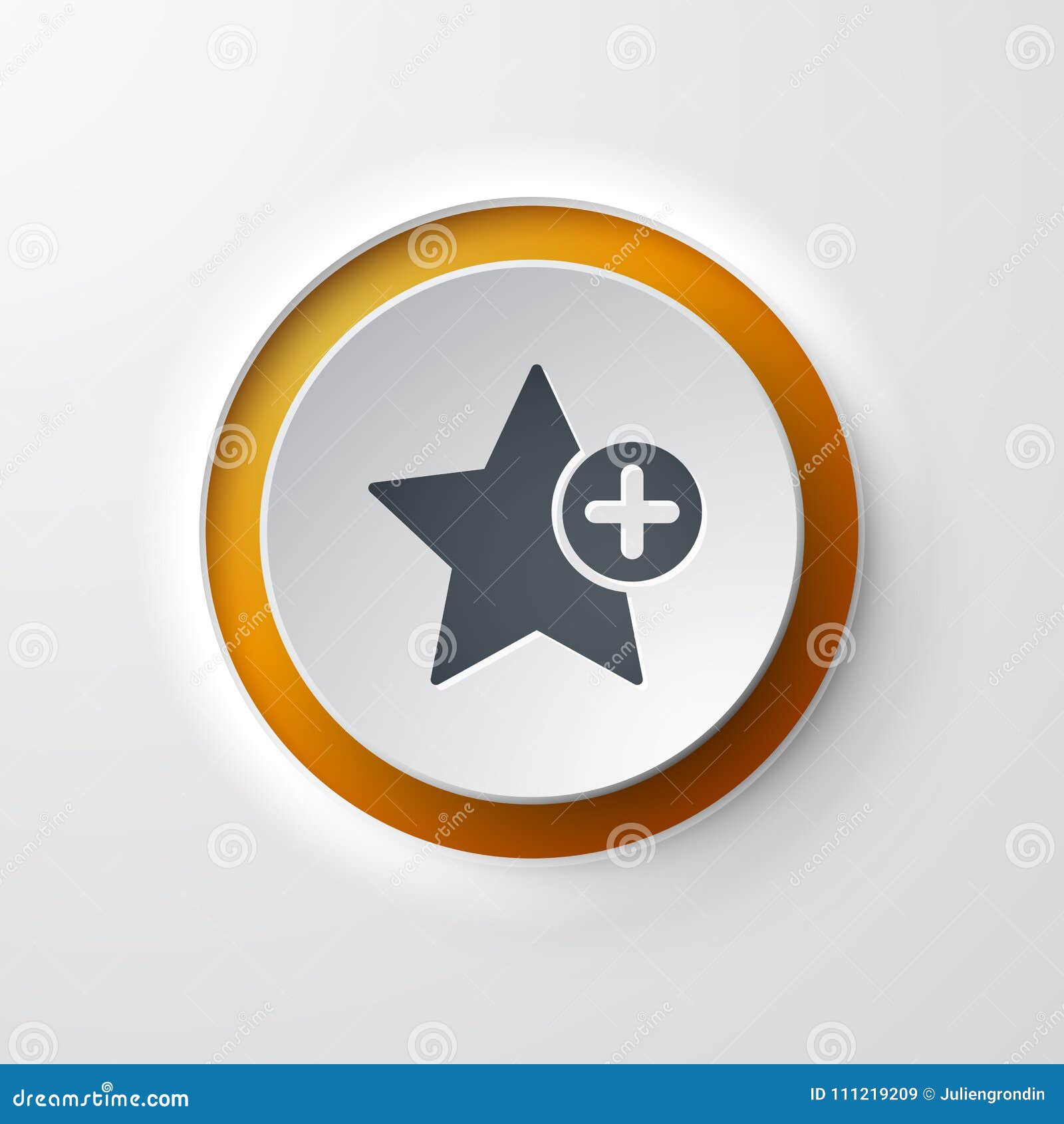 Web Icon Push Button Star Favorite Stock Illustration - Illustration of ...