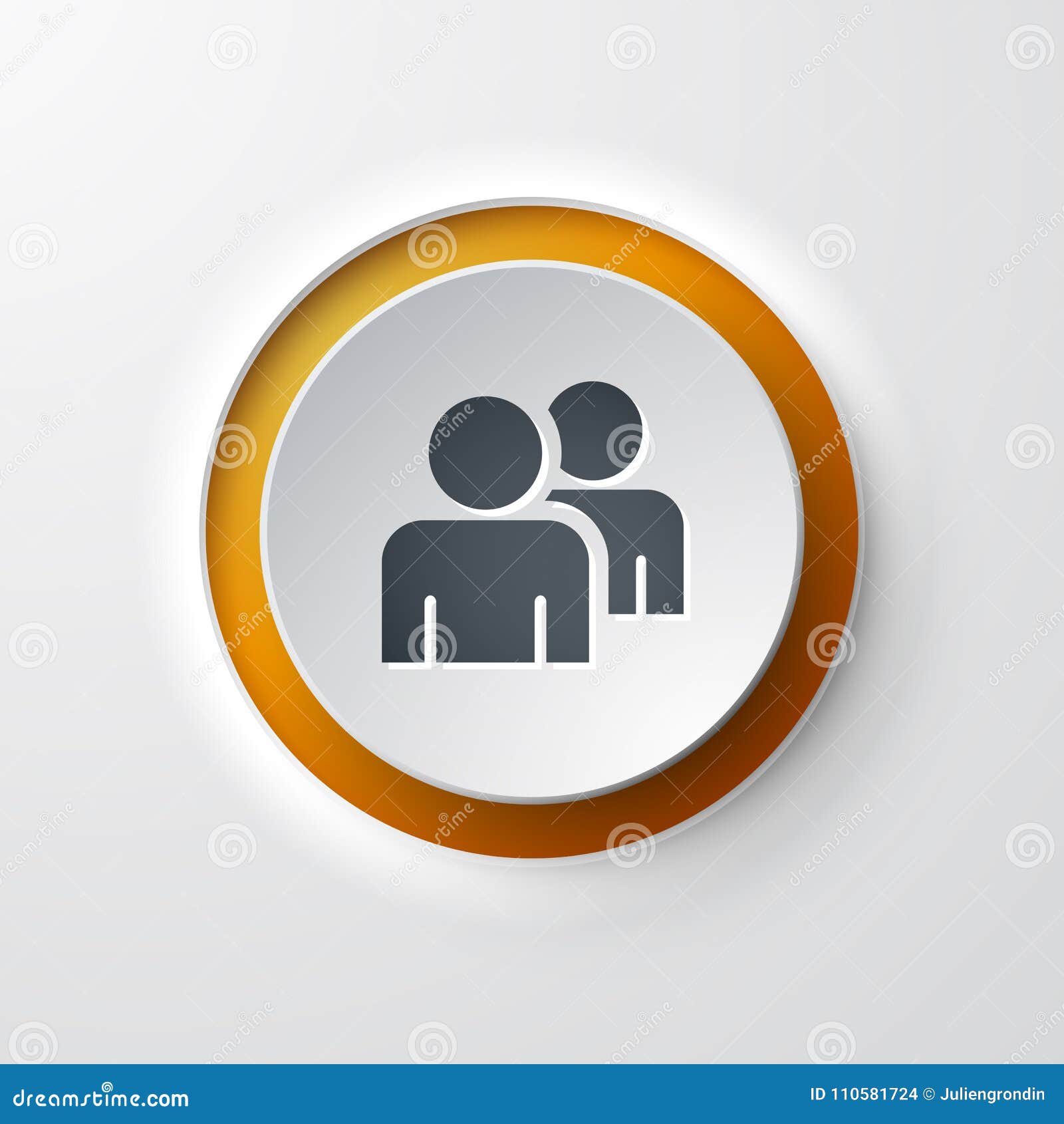 Web Icon Push-button Team Work Stock Illustration - Illustration of ...