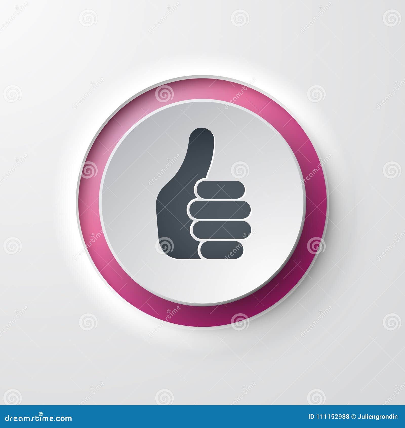 Web Icon Push Button Thumb Up Stock Illustration - Illustration of ...