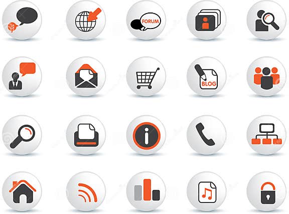 Web icon set stock vector. Illustration of smart, person - 12918100