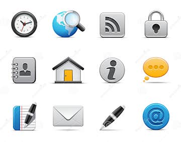 Web icon set stock vector. Illustration of internet, page - 15011212