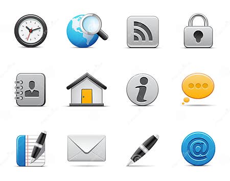 Web icon set stock vector. Illustration of internet, page - 15011212