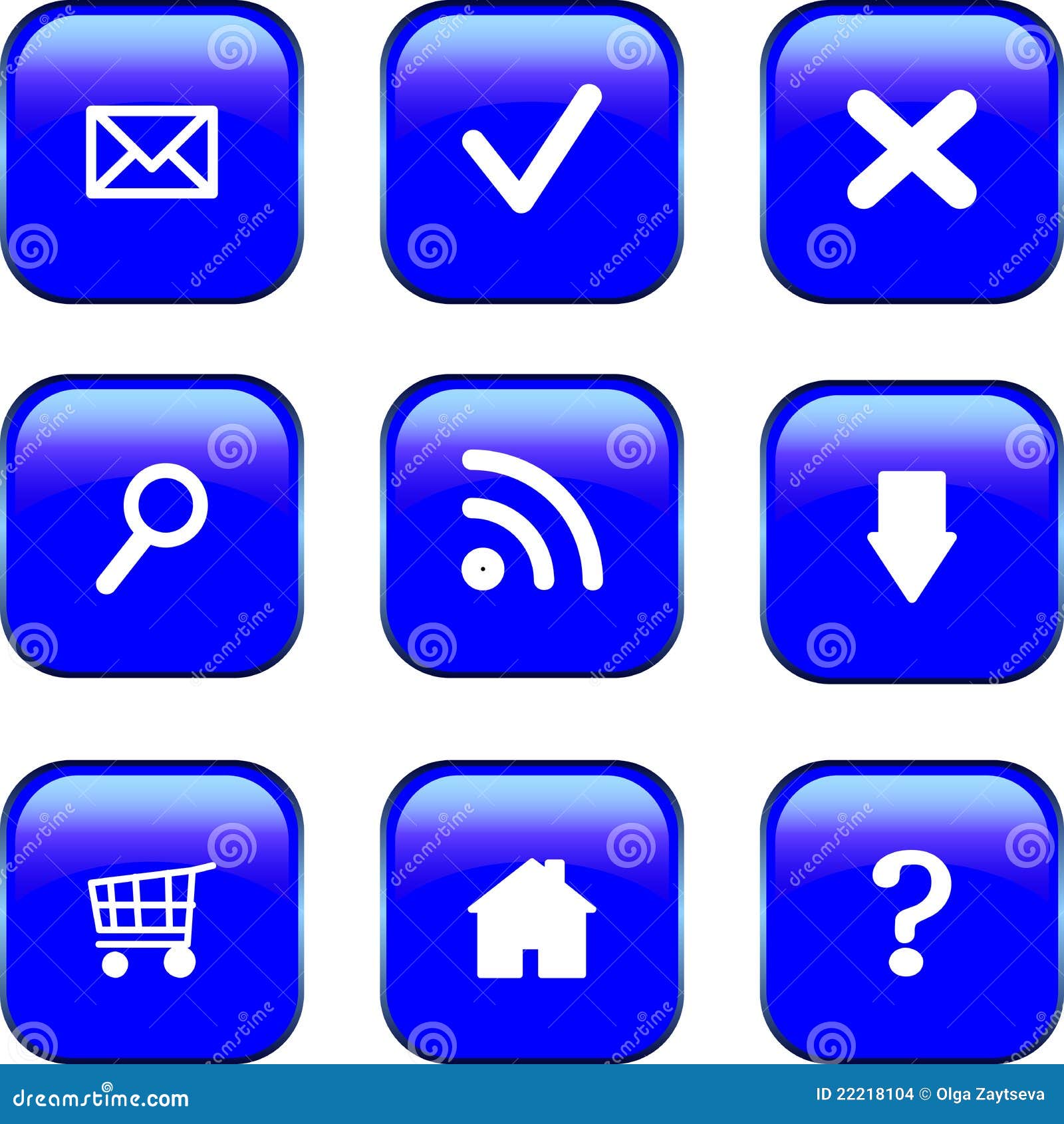 Web Icon Set stock illustration. Illustration of check - 22218104