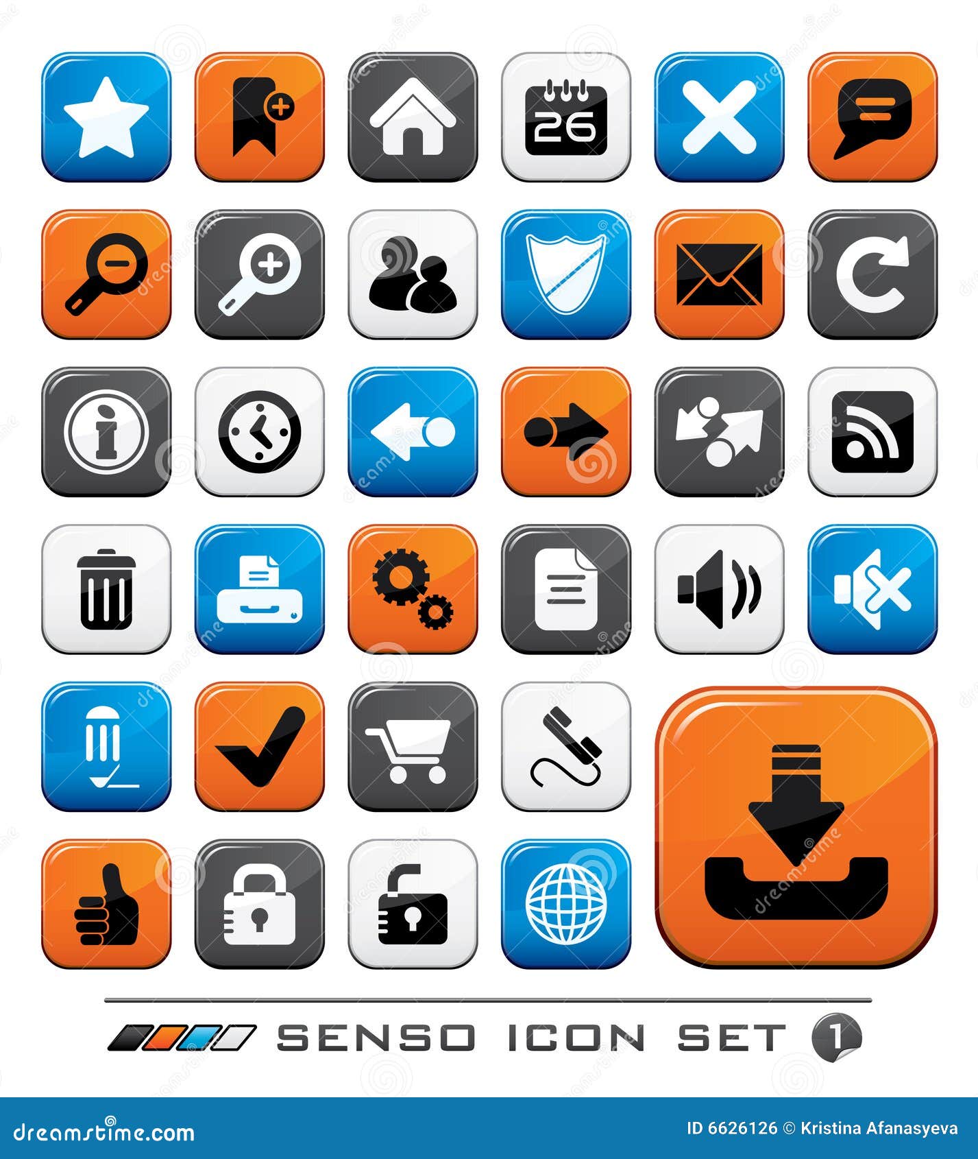 Web Icon Set editorial photo. Illustration of clock, button - 6626126