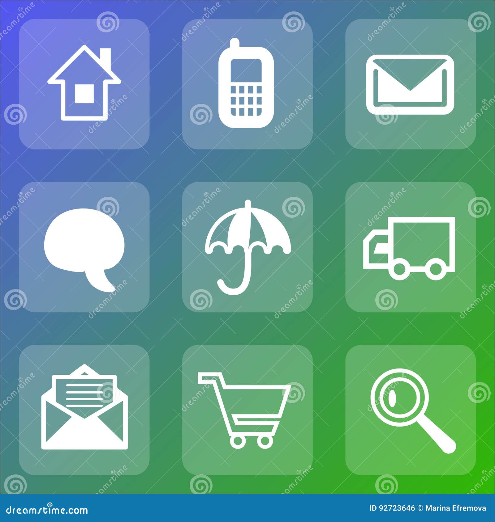 Web icon set. stock vector. Illustration of computer - 92723646