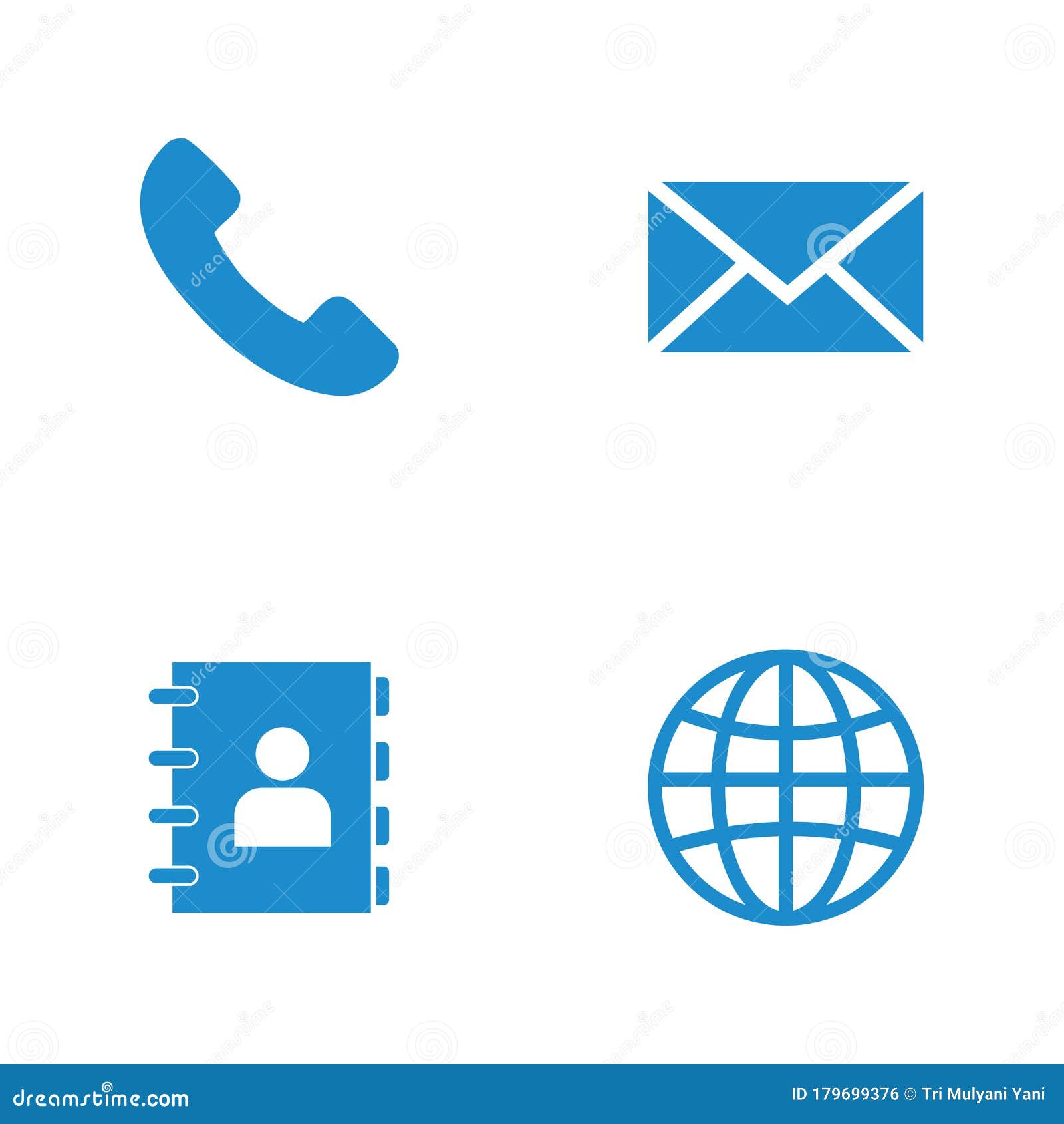 Website Icon Vector Symbol for Contact Us Stock Vector - Illustration ...