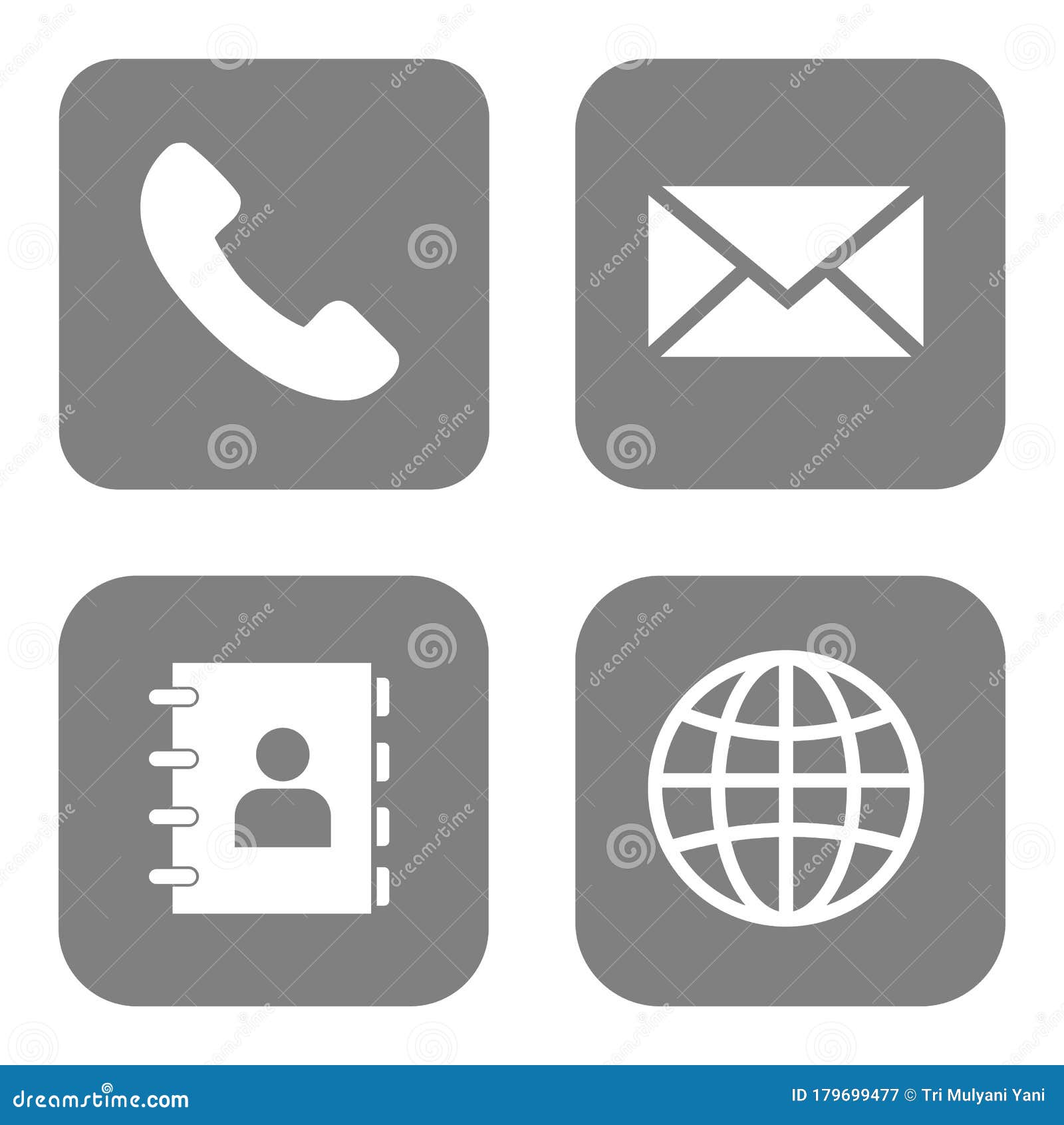 Website Icon Vector Symbol for Contact Us Stock Vector - Illustration ...
