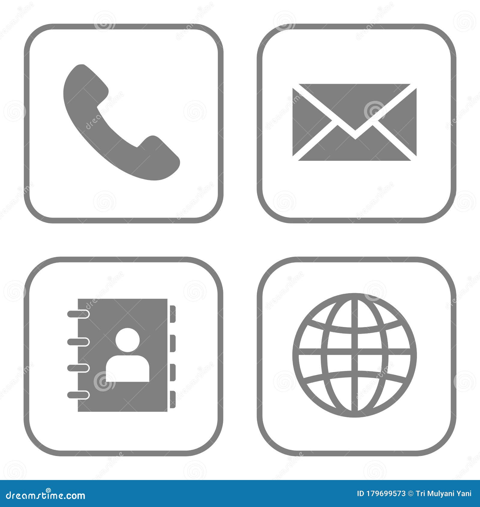 Website Icon Vector Symbol for Contact Us Stock Vector - Illustration ...