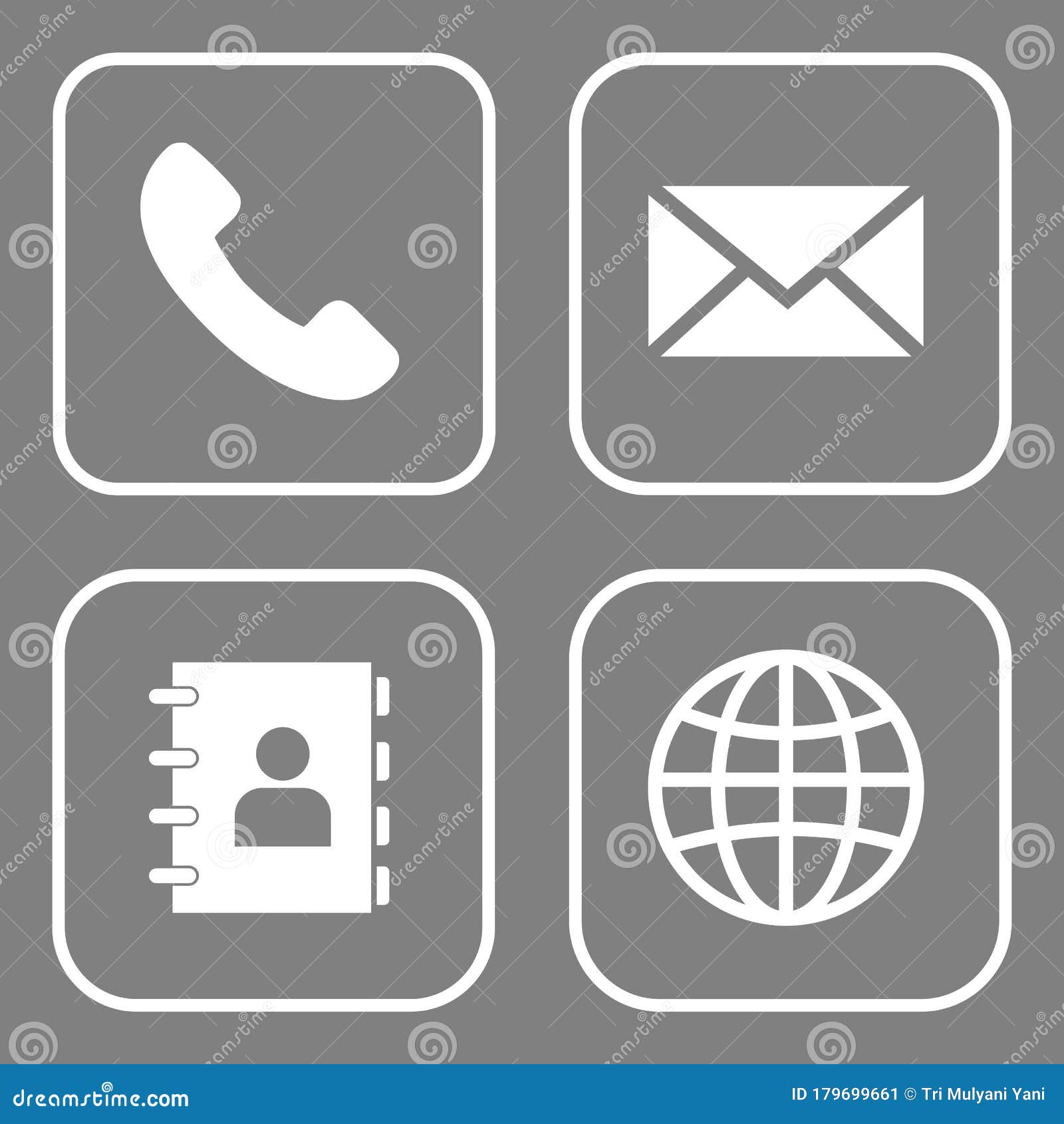 Website Icon Vector Symbol for Contact Us Stock Vector - Illustration ...