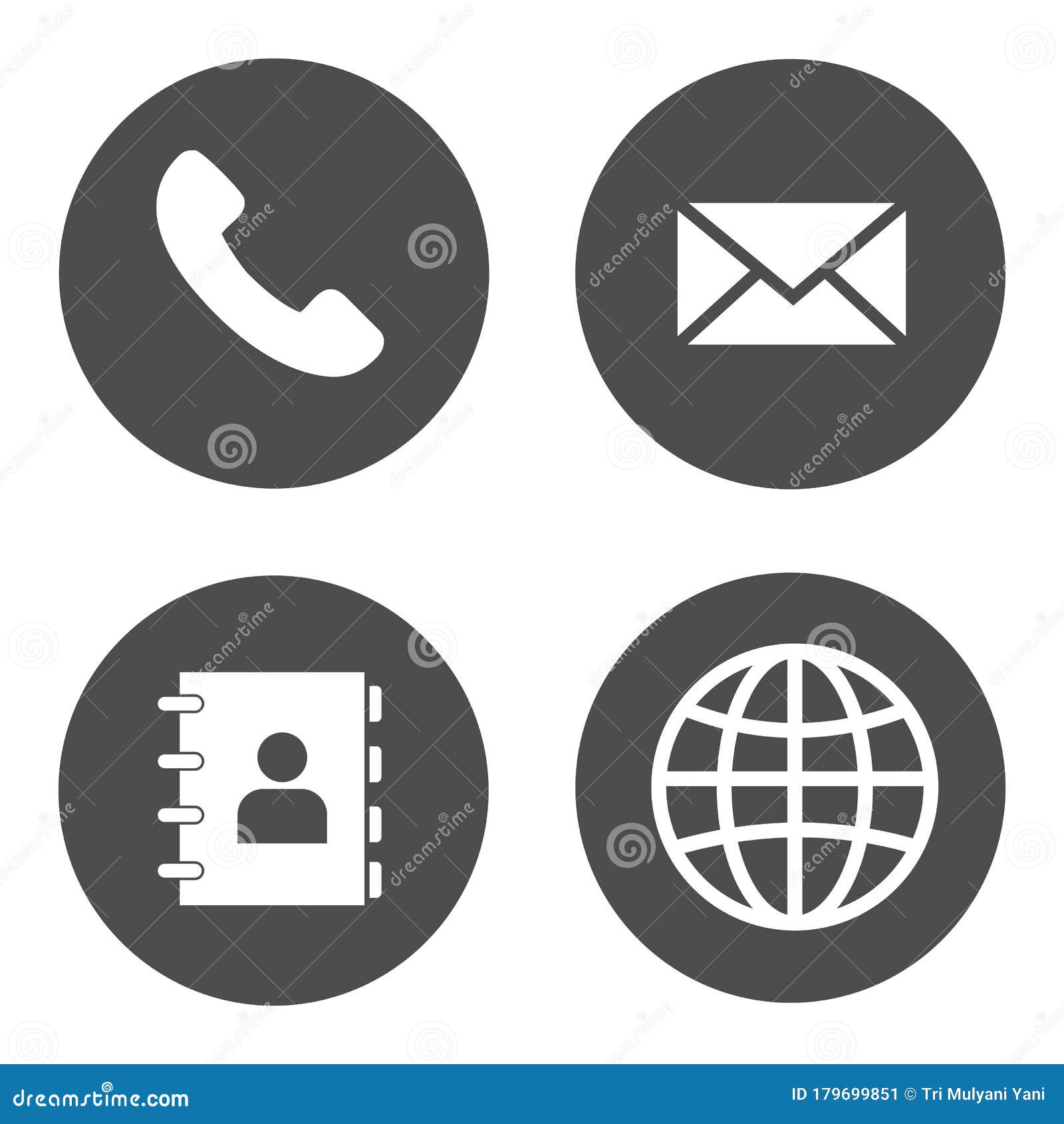 Website Icon Vector Symbol for Contact Us Stock Vector - Illustration ...