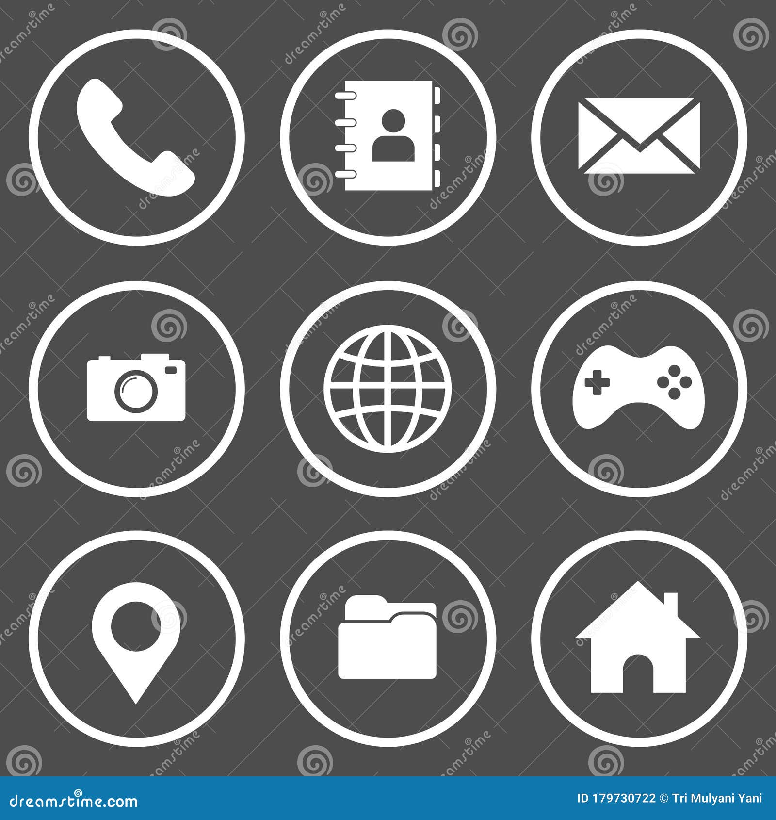 Website Icon Vector Symbol for Contact Us Stock Vector - Illustration ...