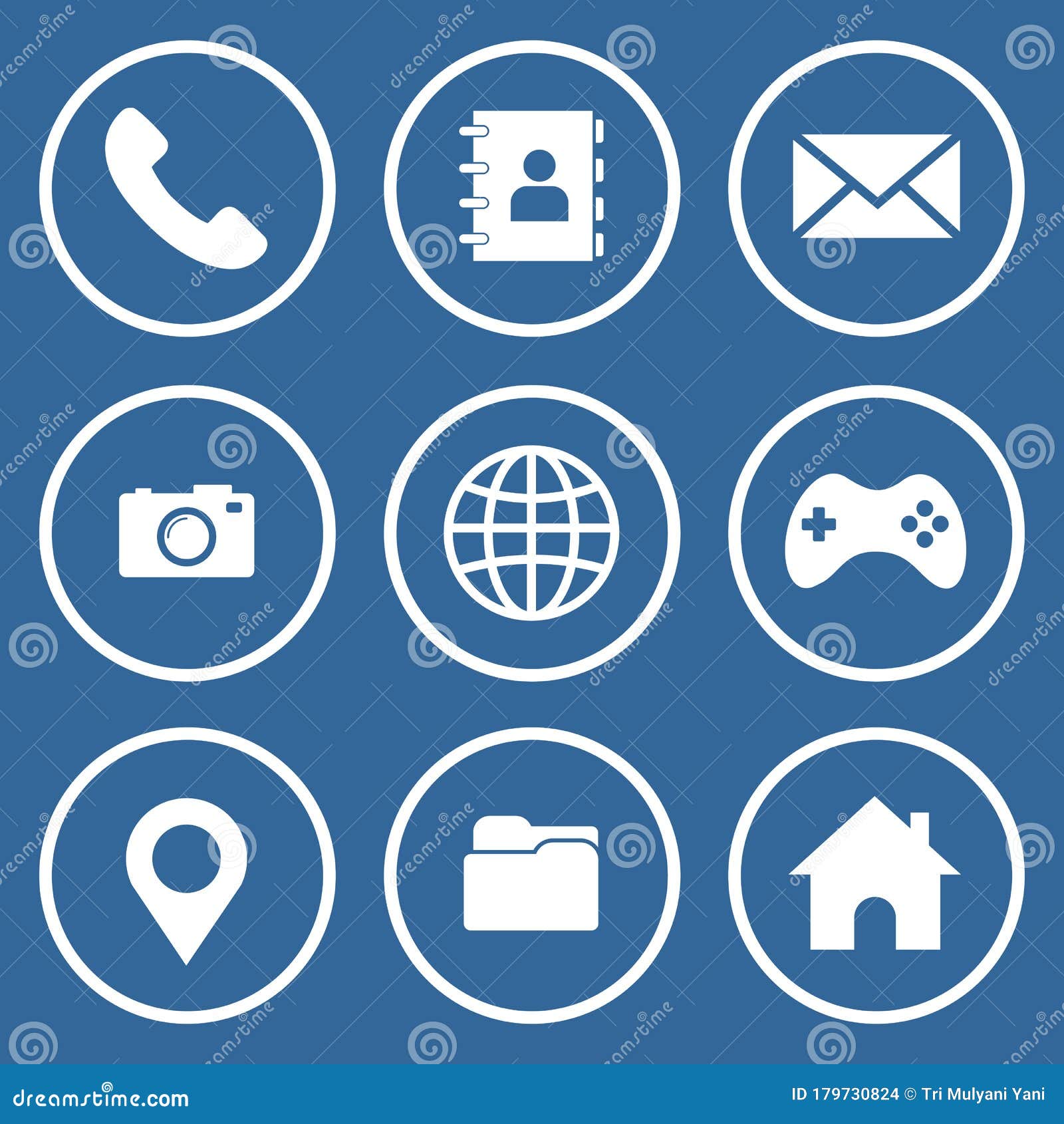 Website Icon Vector Symbol for Contact Us Stock Vector - Illustration ...