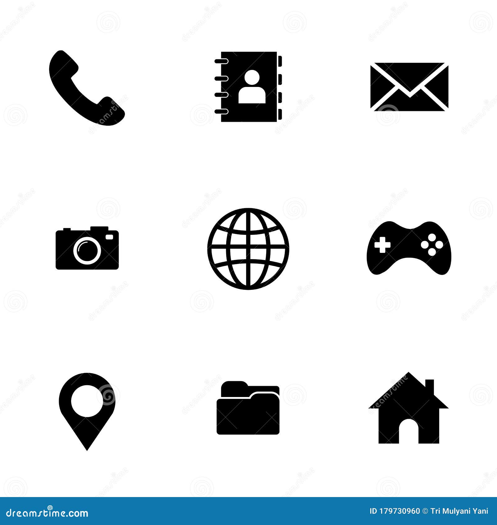 Website Icon Vector Symbol for Contact Us Stock Vector - Illustration ...