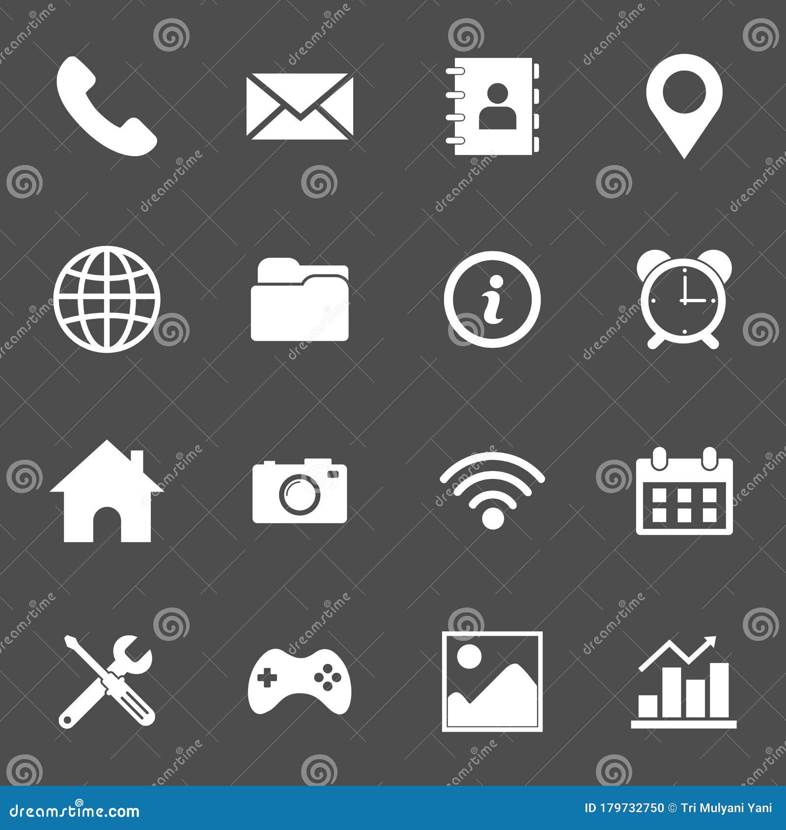 Website Icon Vector Symbol for Contact Us Stock Vector - Illustration ...