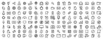 Web Icon Set. Web Design Icons. Vector Line Icons Set. Web Development ...