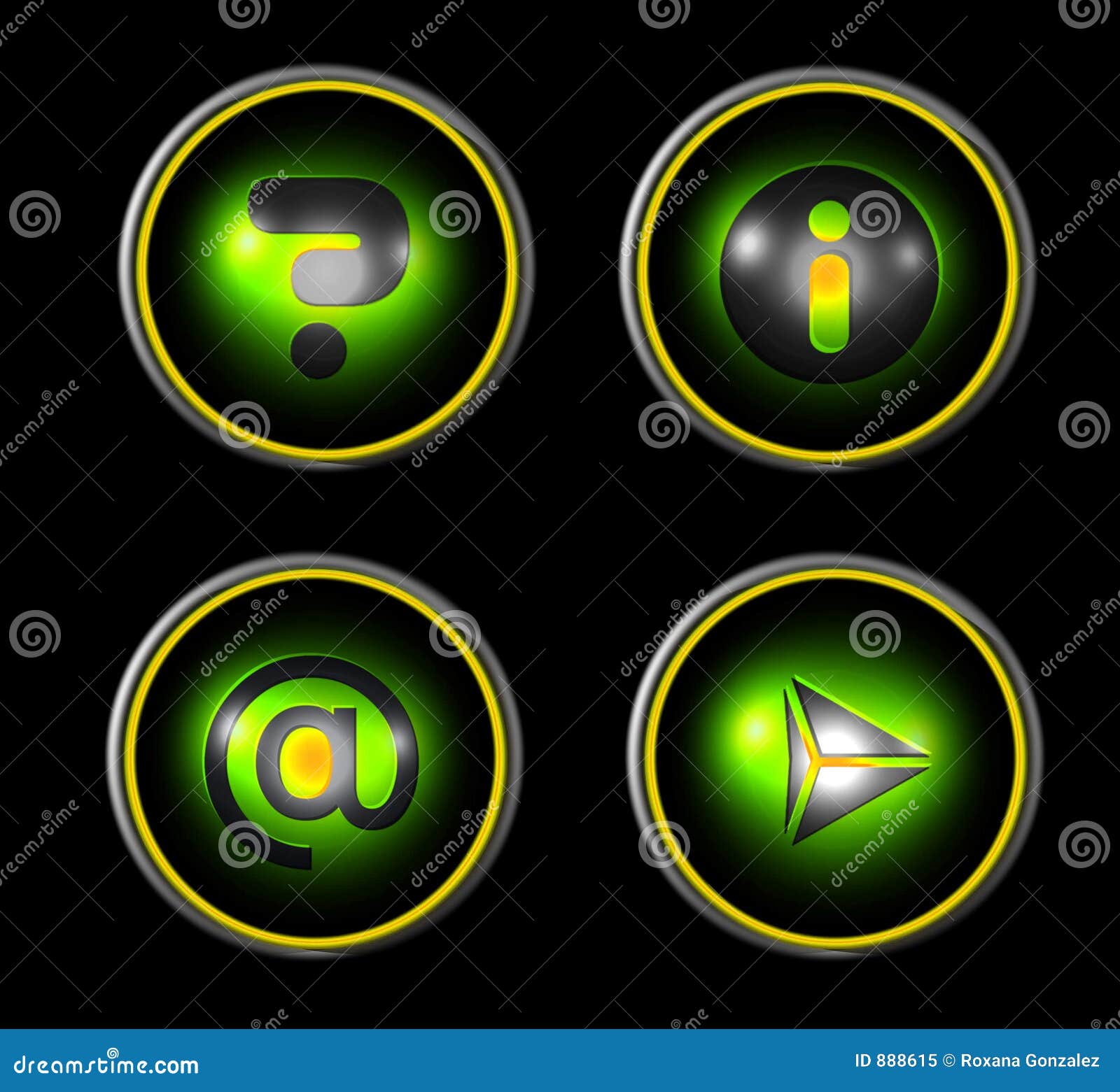 Web icon set - green stock illustration. Illustration of template - 888615