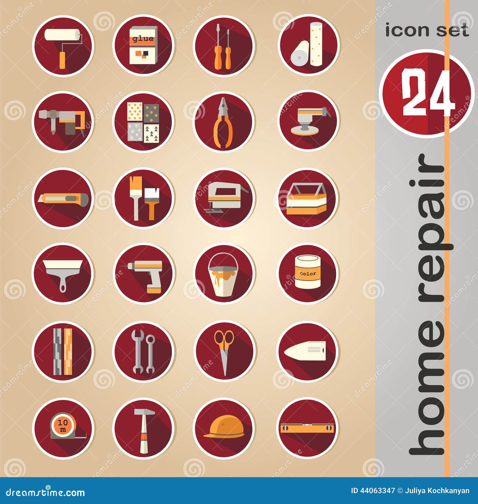 Web Icon Set - Home Repair Tools Stock Vector - Illustration of ...