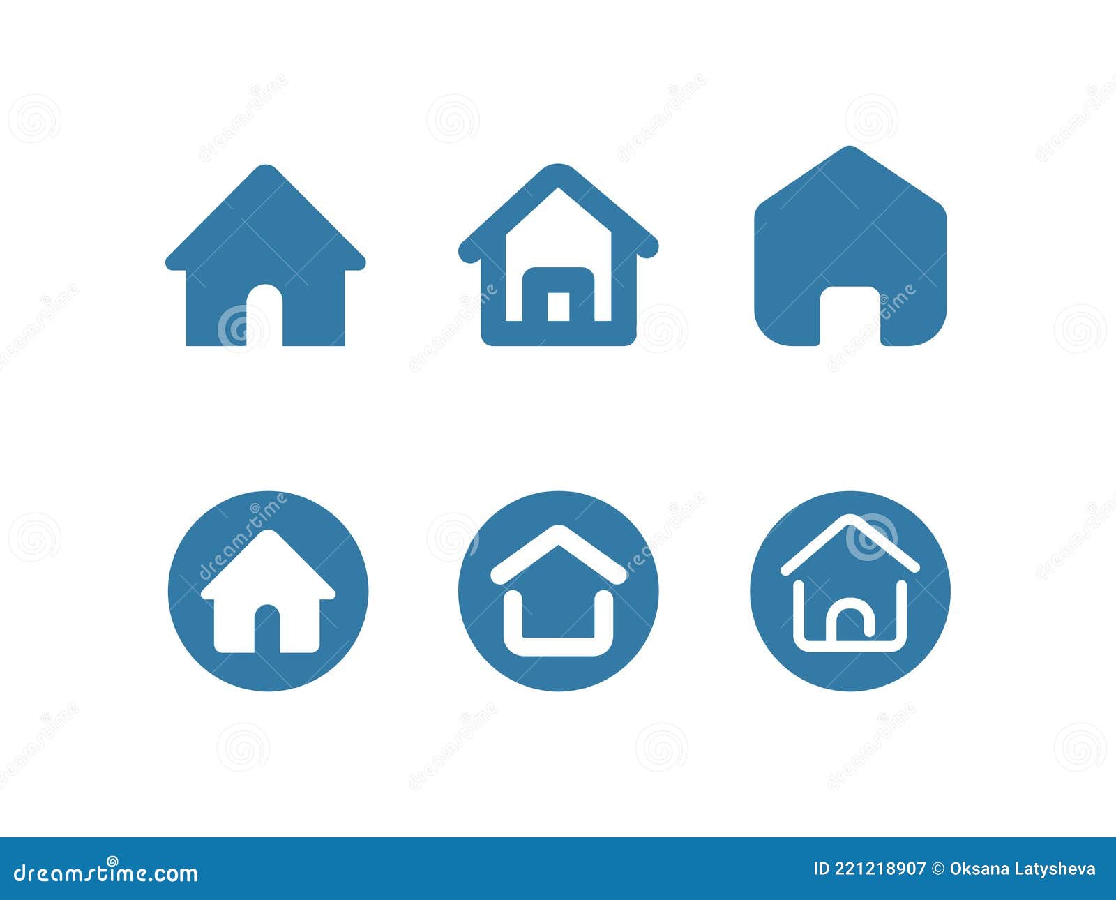 Home Web Icon Set. House Logo Stock Vector - Illustration of website ...