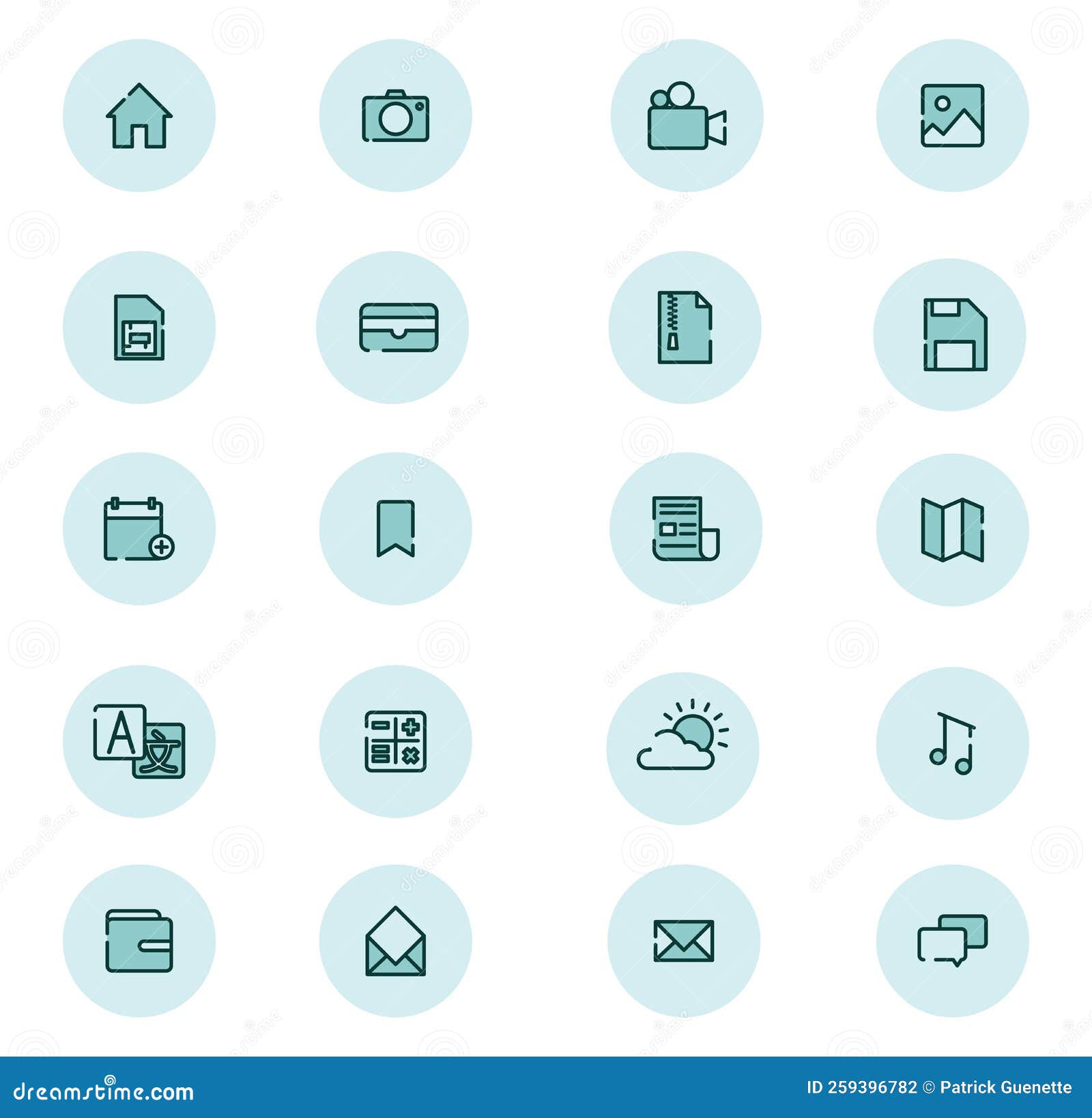 Web icon set, icon stock vector. Illustration of computer - 259396782