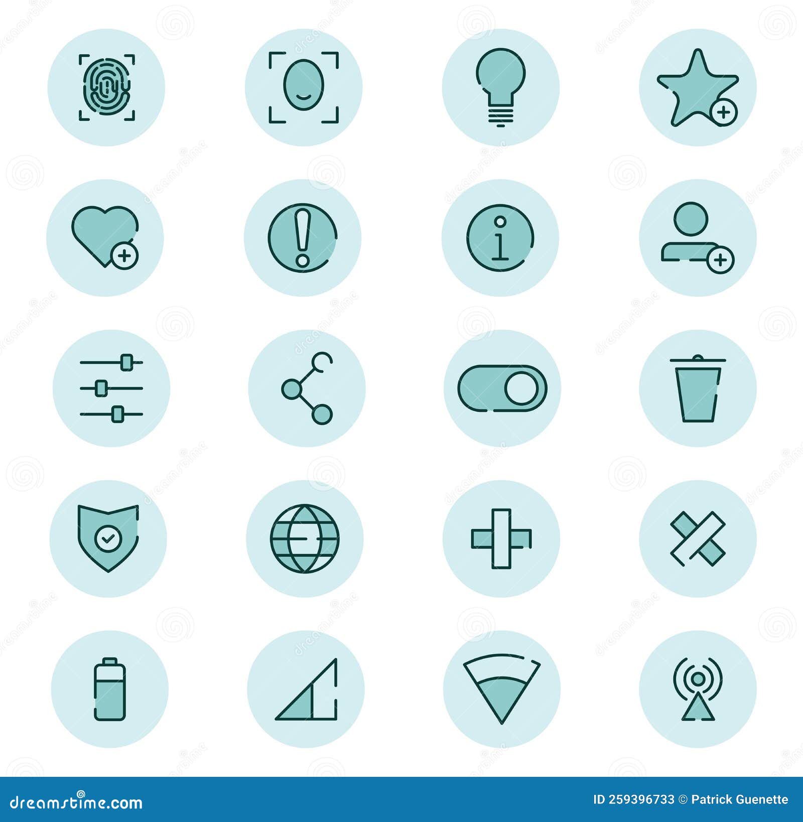 Web icon set pack, icon stock vector. Illustration of graphic - 259396733