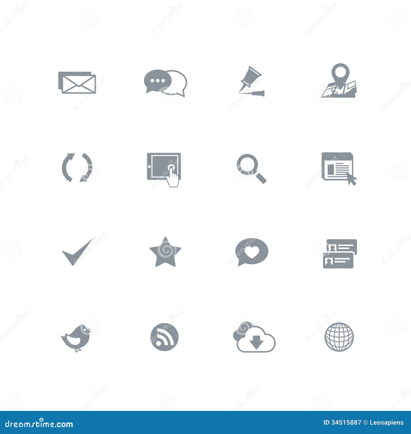 Web icon set stock vector. Illustration of bookmark, home - 34515887