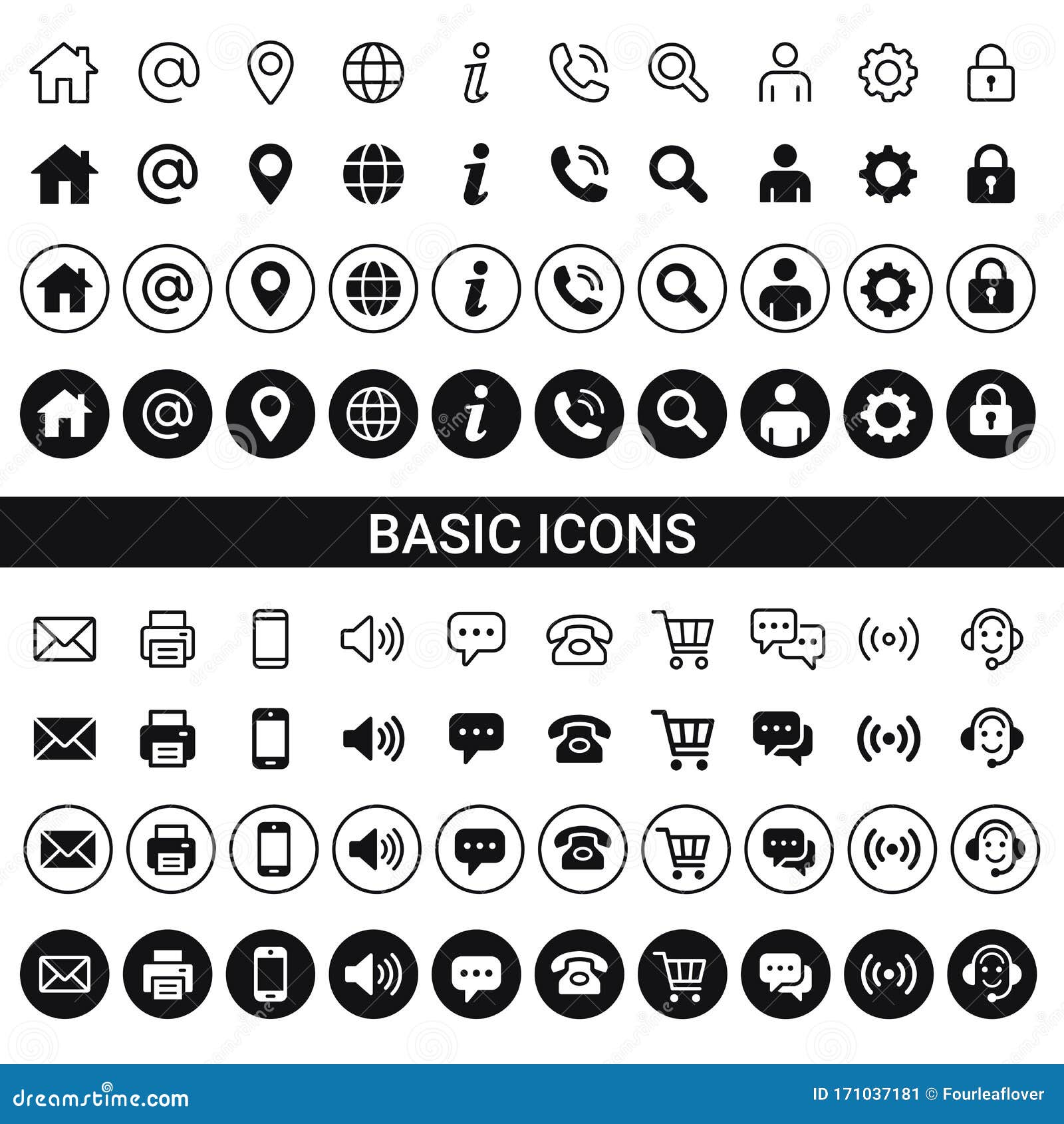 Web Icon Set. Website Set Icon Vector Stock Vector - Illustration of ...