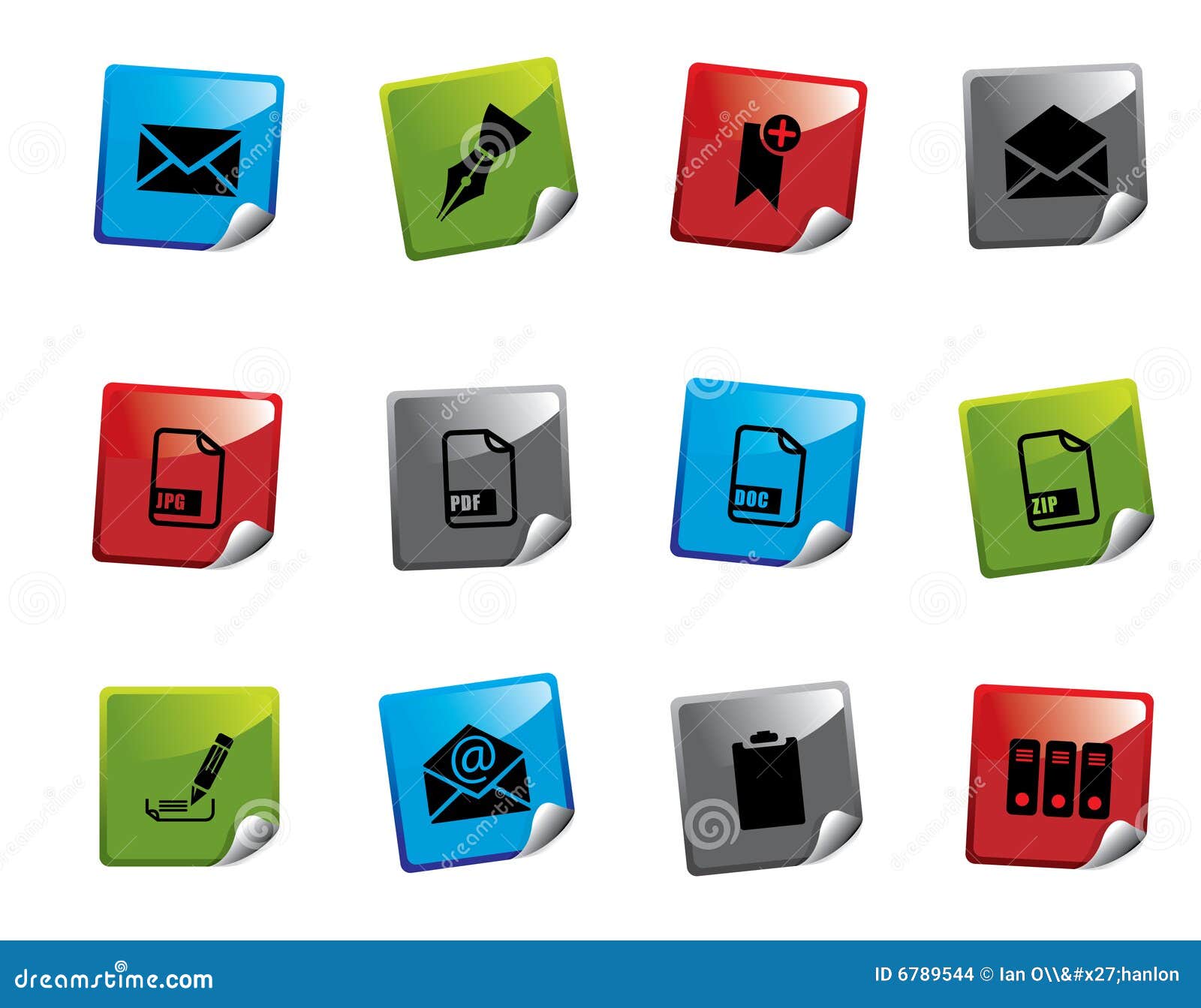 Web icon sticker series stock vector. Illustration of modern - 6789544