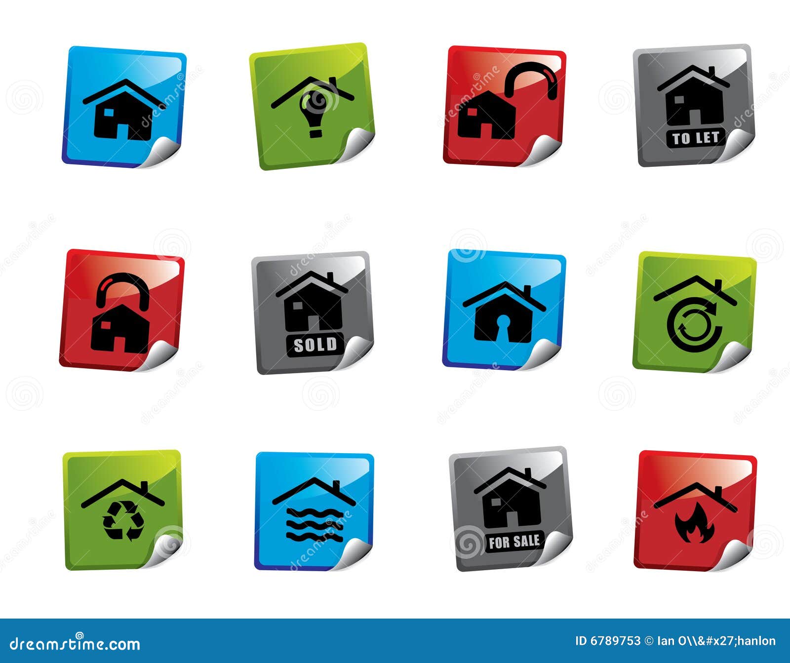 Web icon sticker series stock vector. Illustration of isolated - 6789753