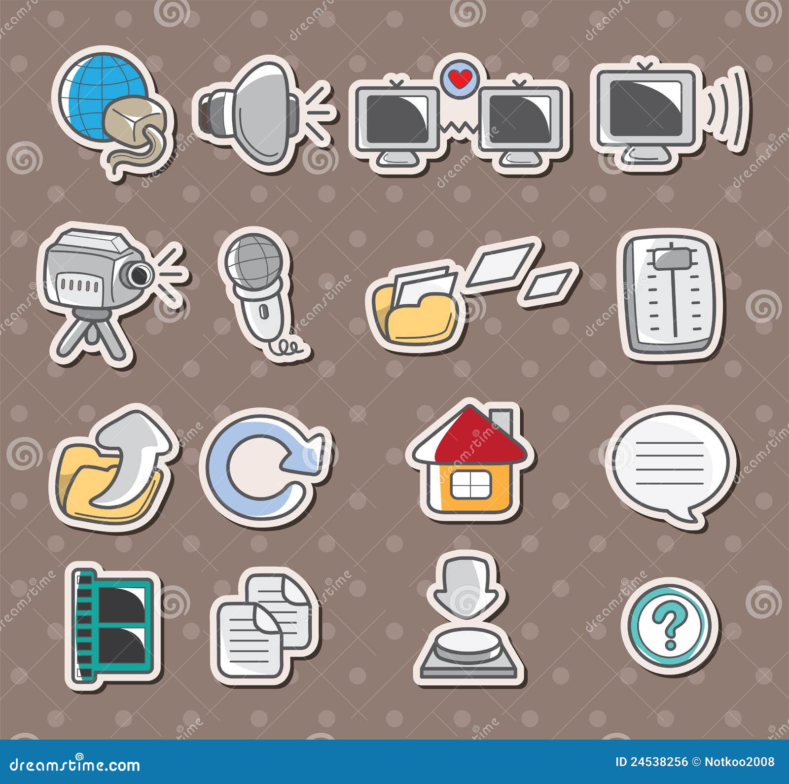 Web icon stickers stock vector. Illustration of modern - 24538256