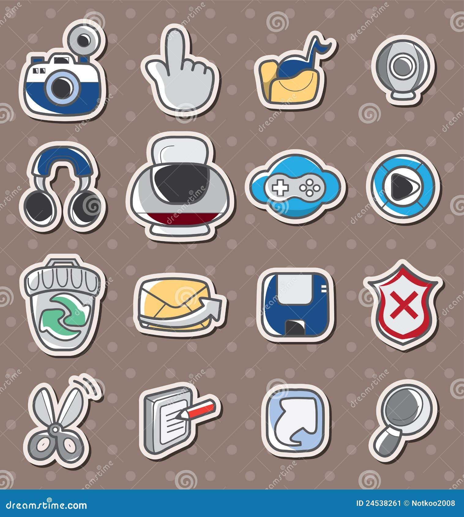 Web icon stickers stock vector. Illustration of icon - 24538261