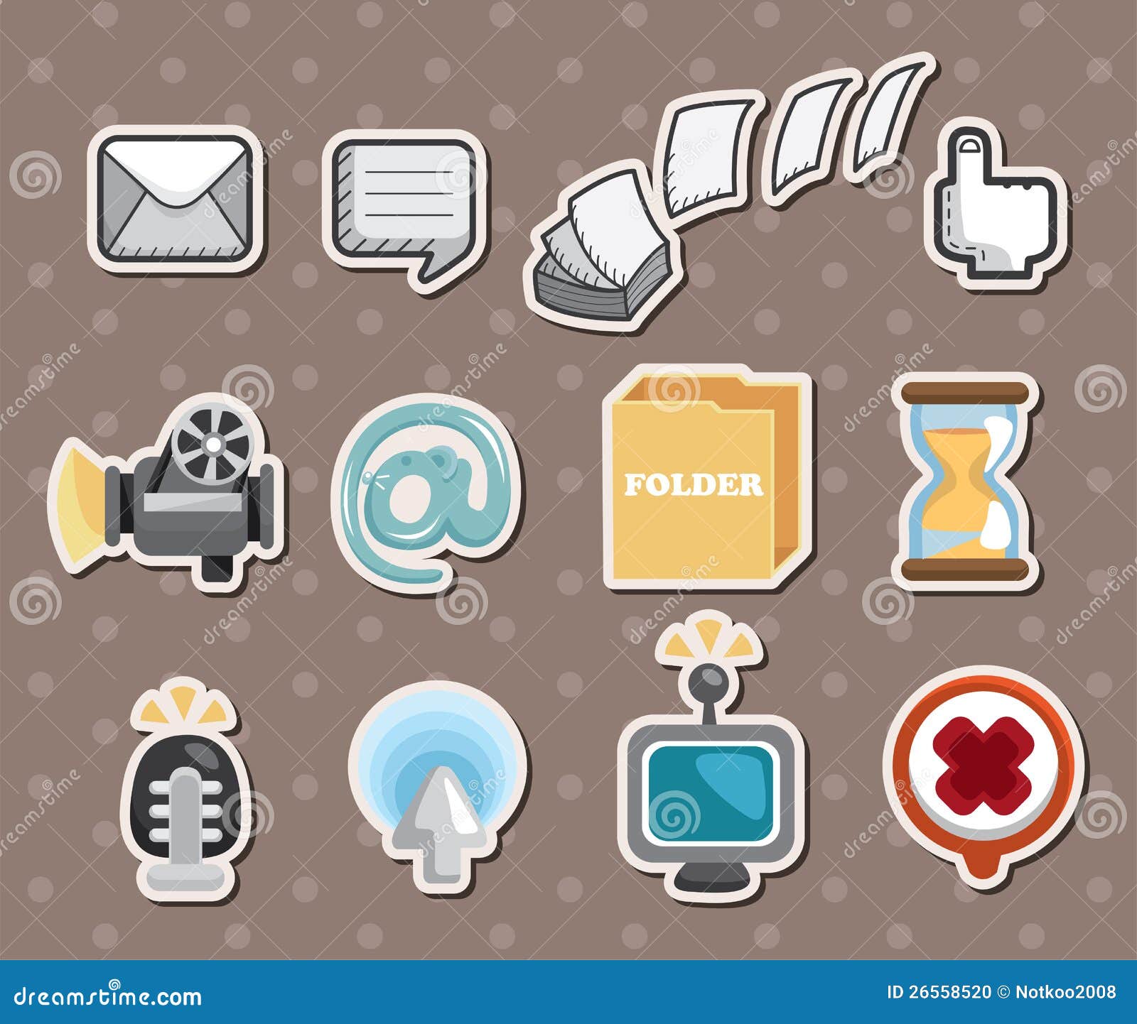Web icon stickers stock vector. Illustration of arrow - 26558520
