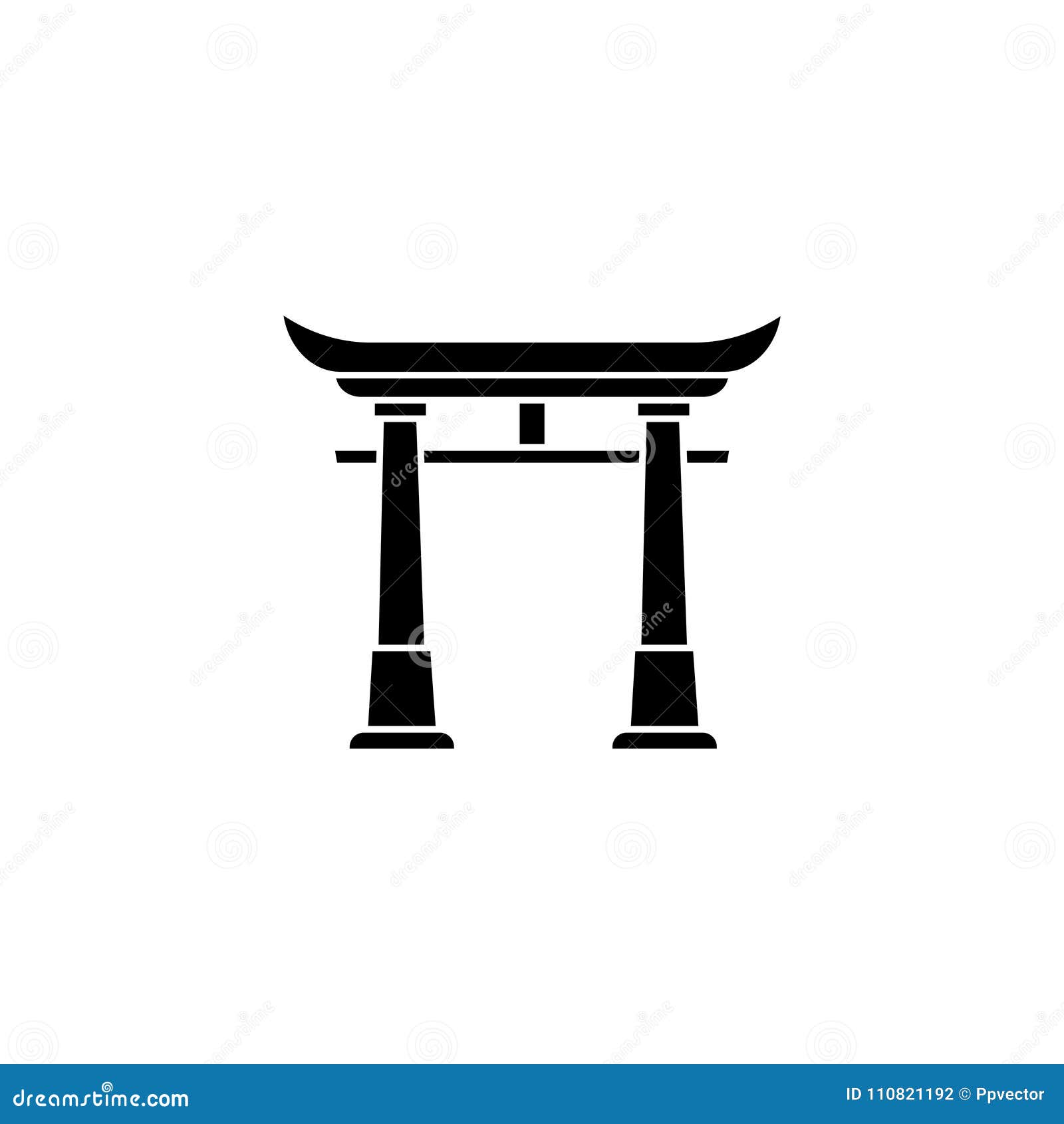 Icon. Torii, Japan gate stock vector. Illustration of decoration ...
