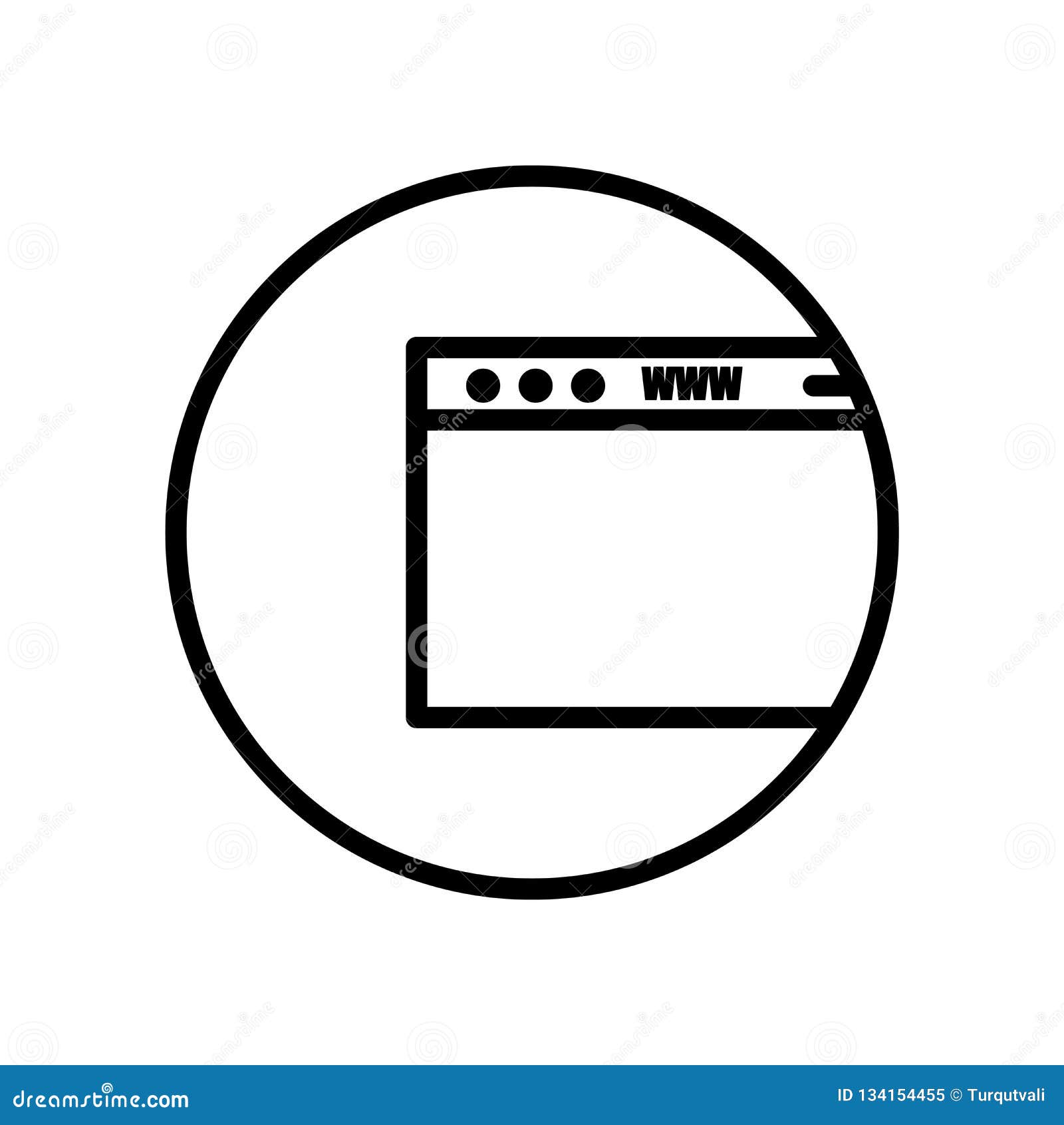 Web Icon Vector Isolated on White Background, Web Sign , Line or Linear ...