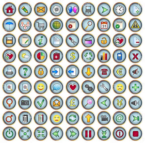 Web icons stock vector. Illustration of firm, gray, data - 12794360