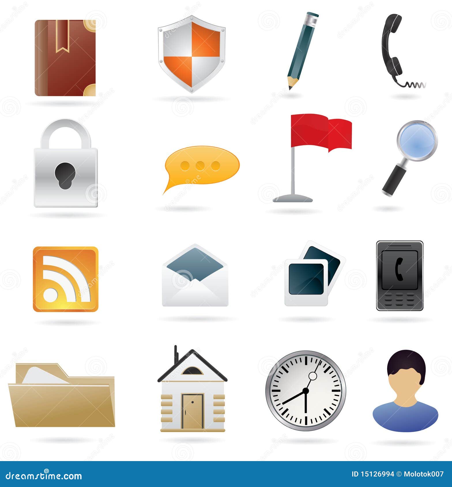 Web Icons stock vector. Illustration of shield, lock - 15126994