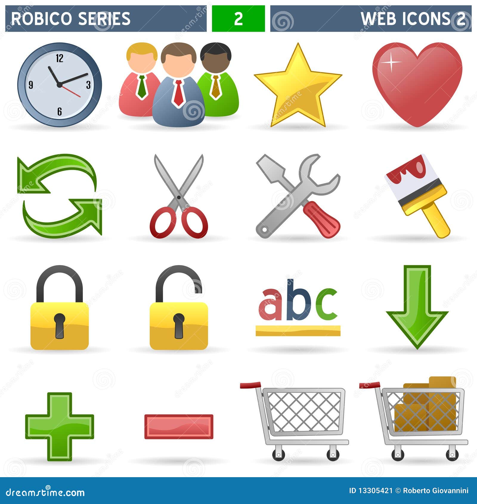 Web Icons [2] - Robico Series Stock Vector - Illustration of internet ...