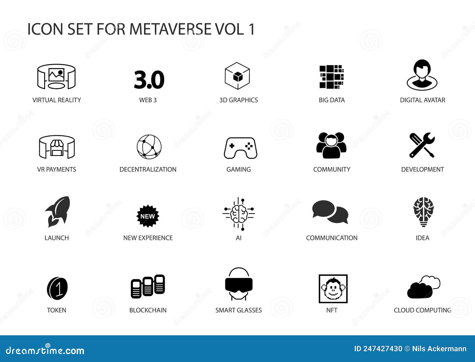 Metaverse Vector Icon Set. Various Symbols for the Meta Verse Concept ...