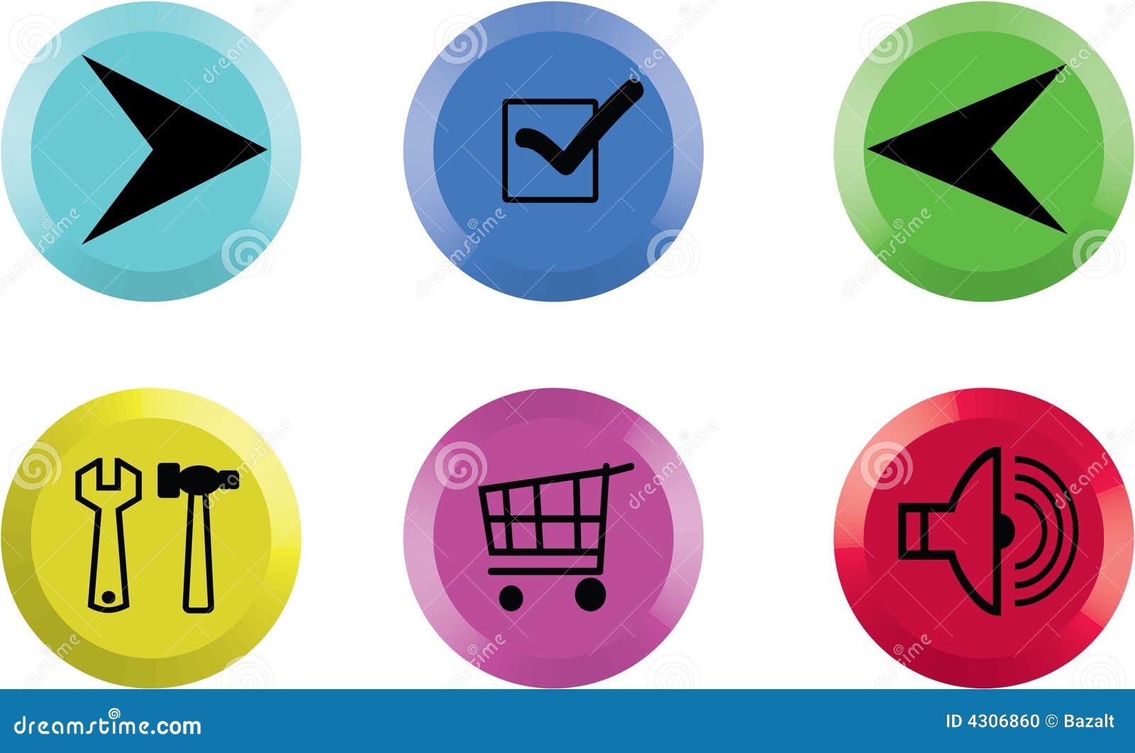 Web icons stock vector. Illustration of symbols, pink - 4306860