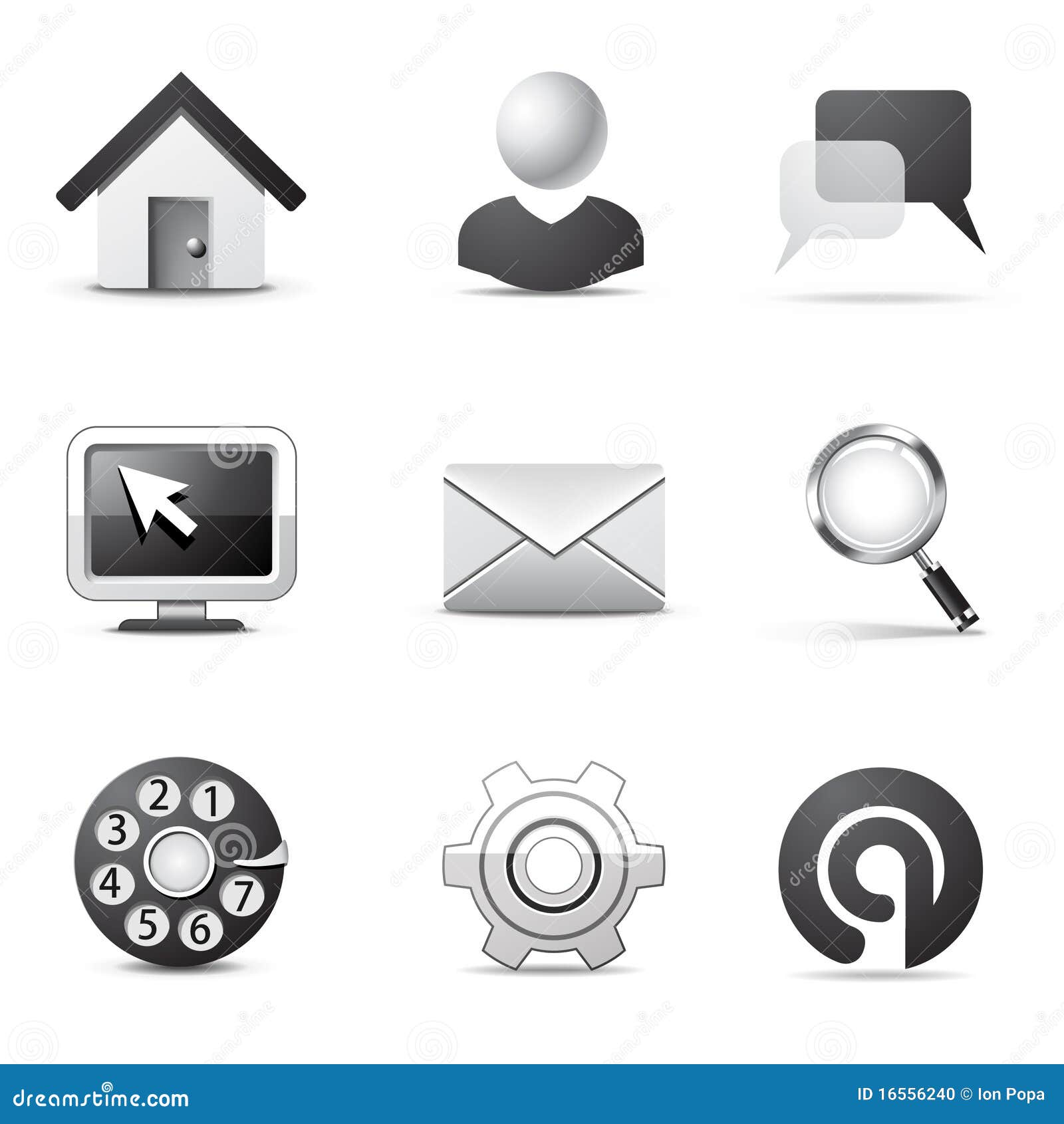 Web icons | B&W series stock vector. Illustration of business - 16556240