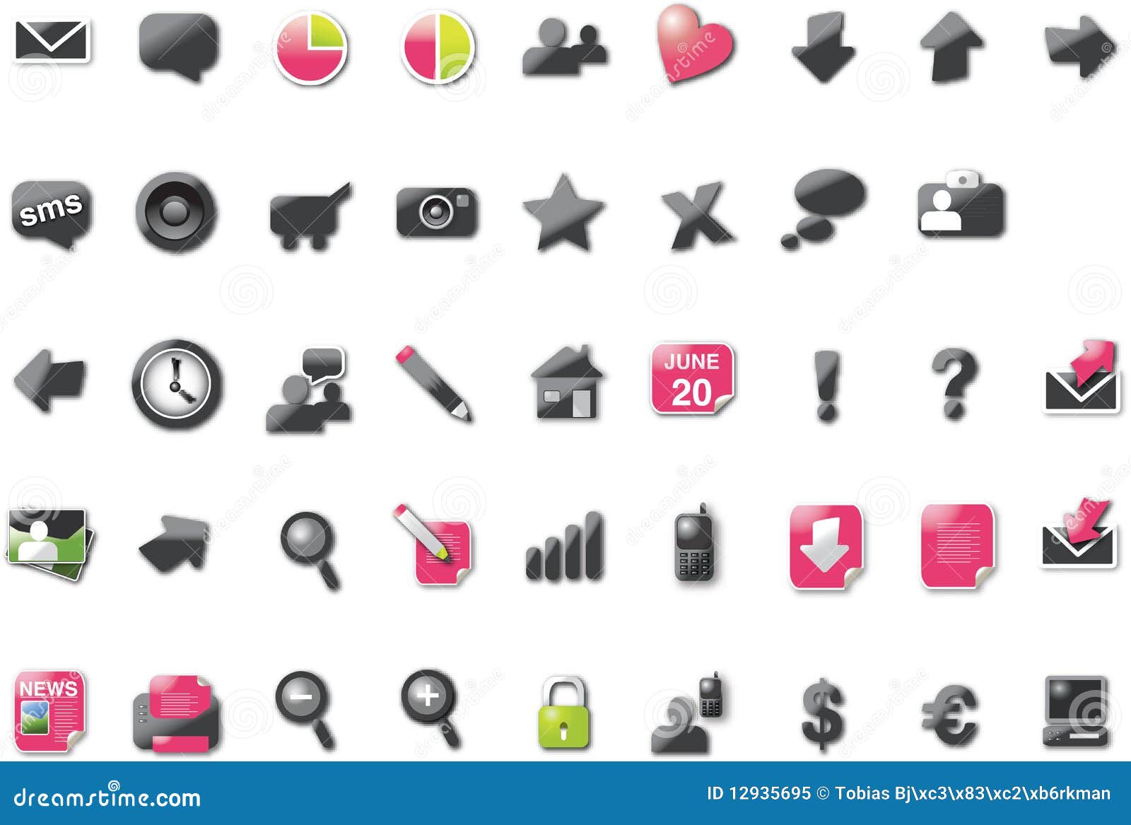 Web icons - black edition stock vector. Illustration of rectangular ...