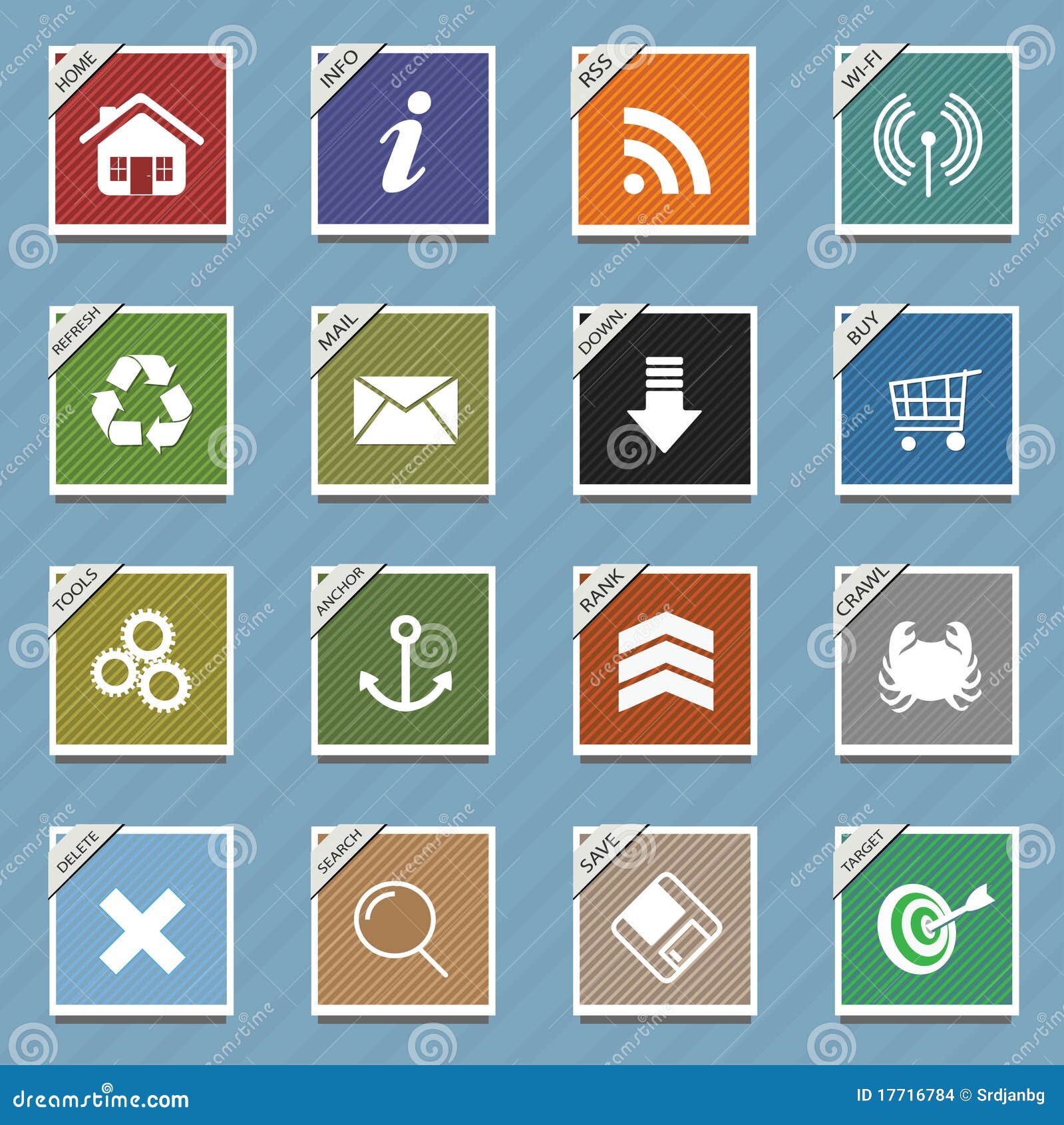 Web icons , buttons sample stock vector. Illustration of sign - 17716784