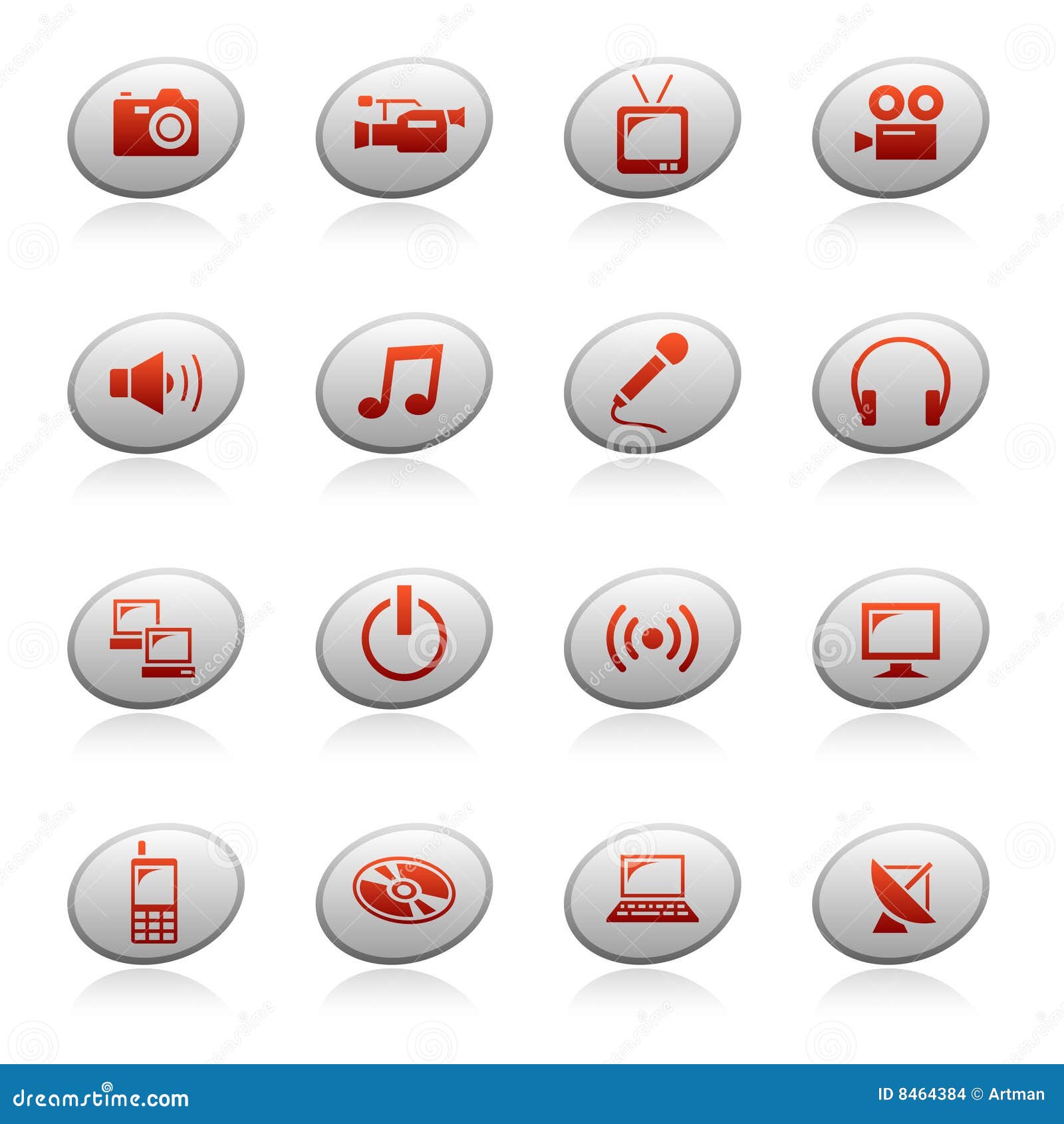 Web Icons on Ellipse Buttons 4 Stock Vector - Illustration of clipart ...