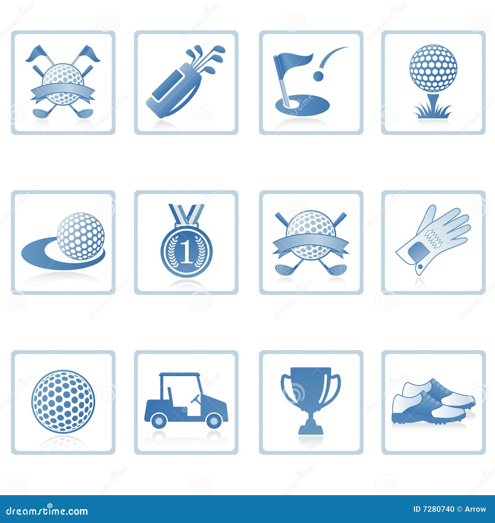 Web icons : Golf I stock illustration. Illustration of buttons - 7280740