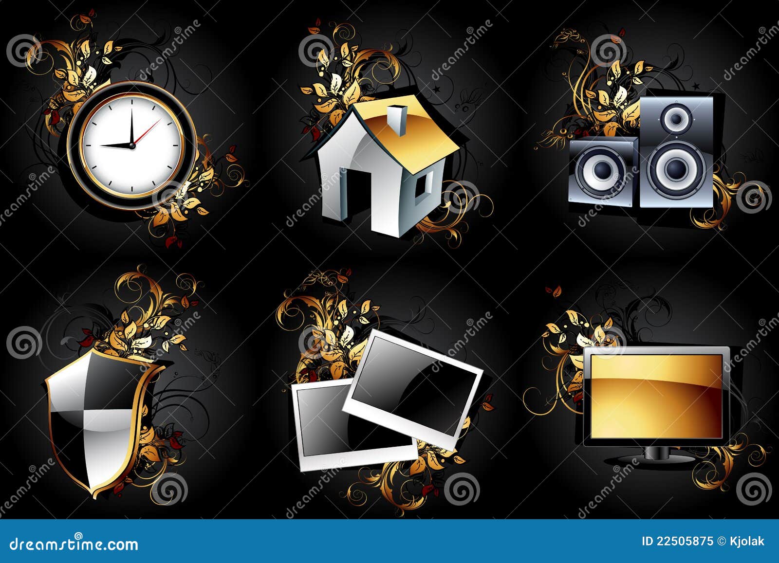 Web Icons High Detailed Set Stock Vector - Illustration of elements ...